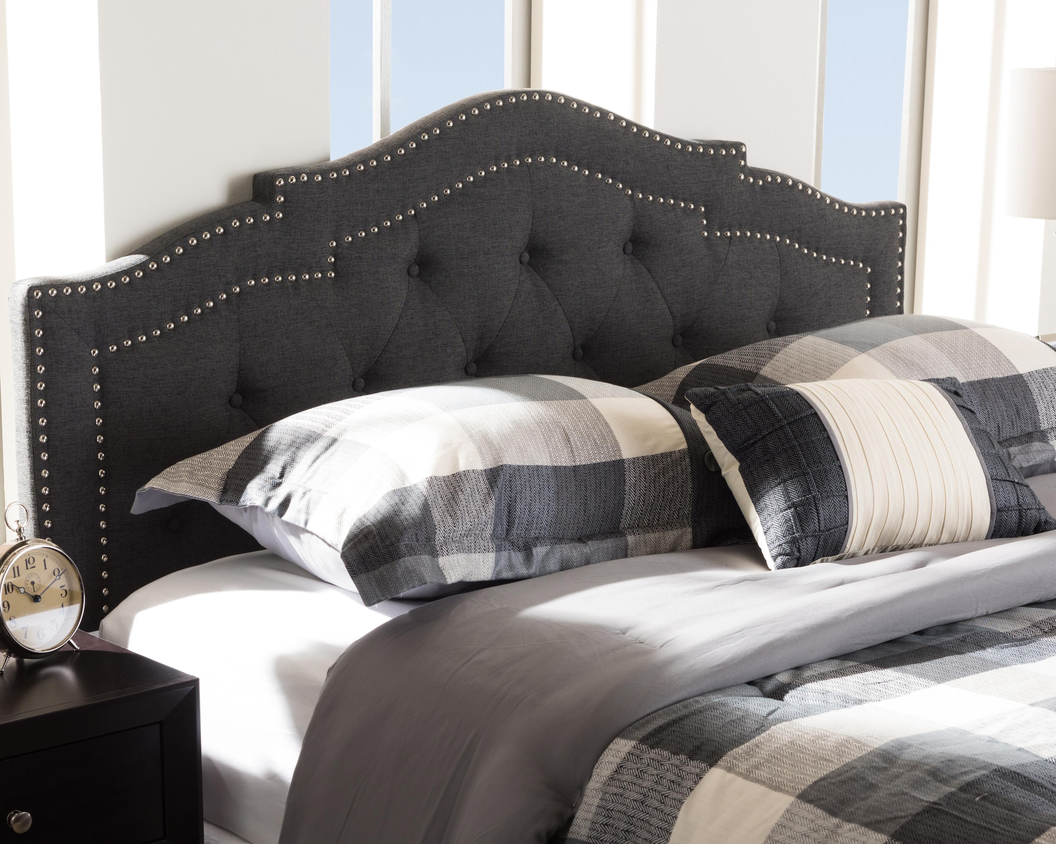 Click here for Edith Scalloped Upholstered Headboard  Dark Gray prices