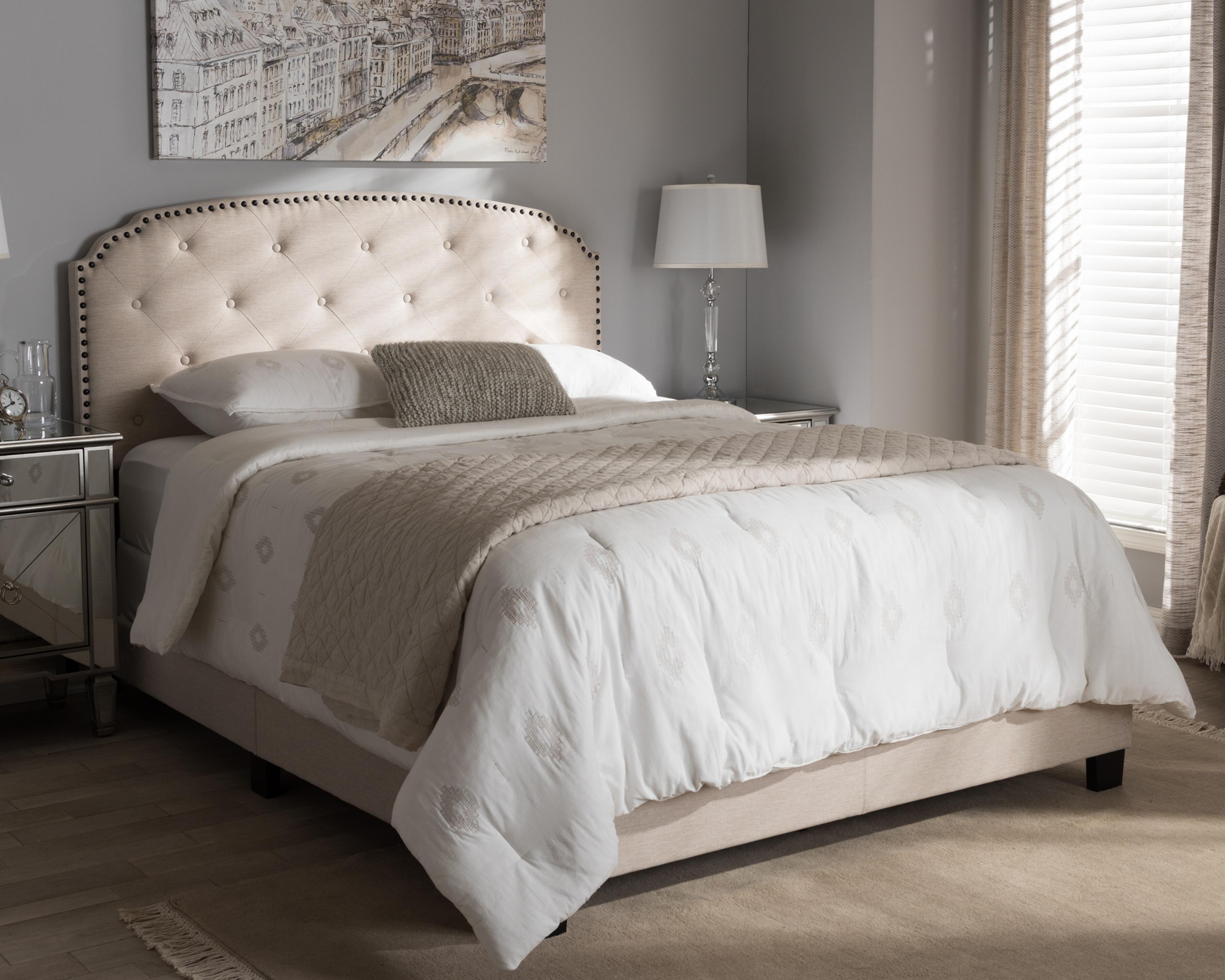 Click here for Button Tufted Full Upholstered Bed  Beige prices