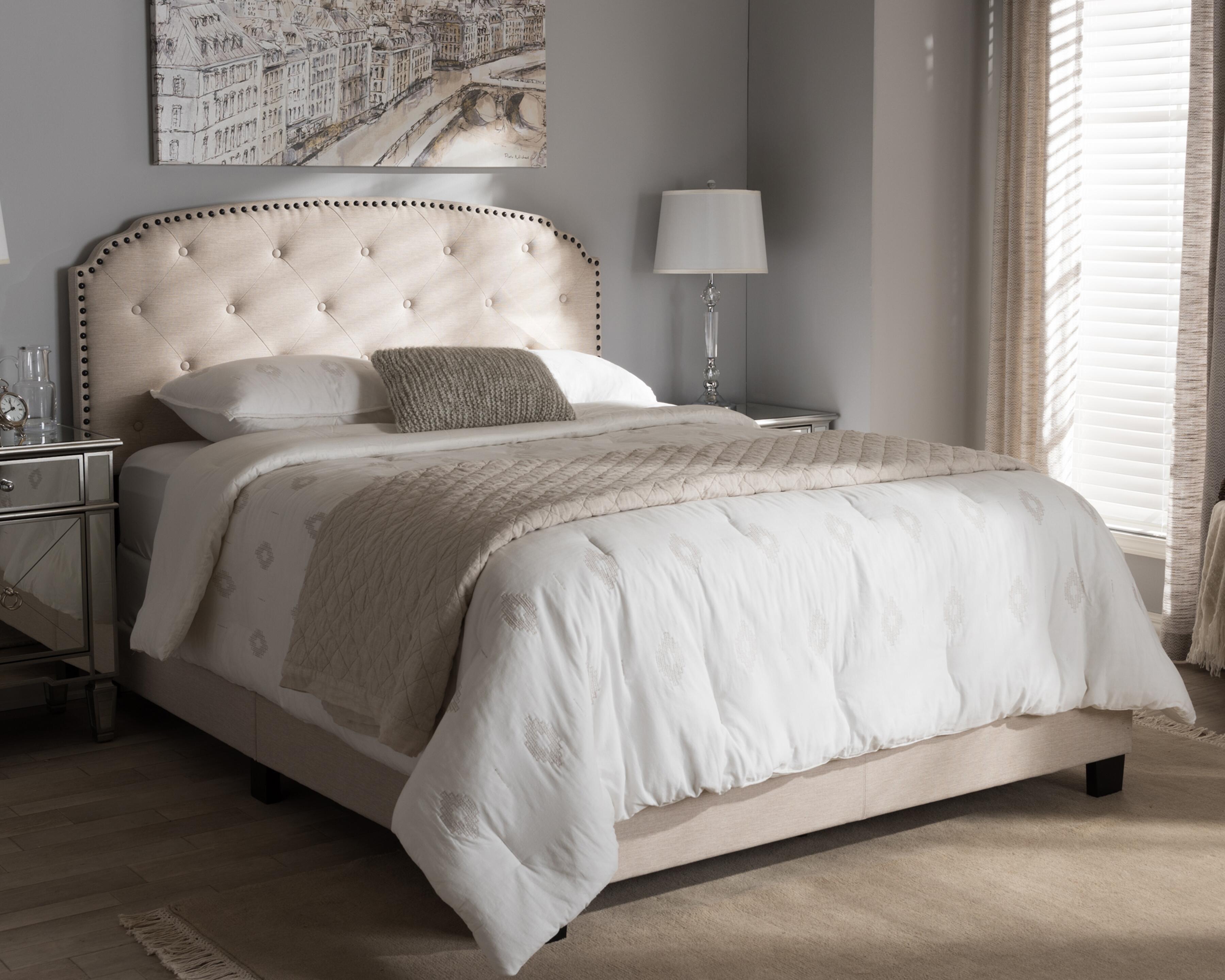 Click here for Button Tufted Upholstered Bed  Beige prices
