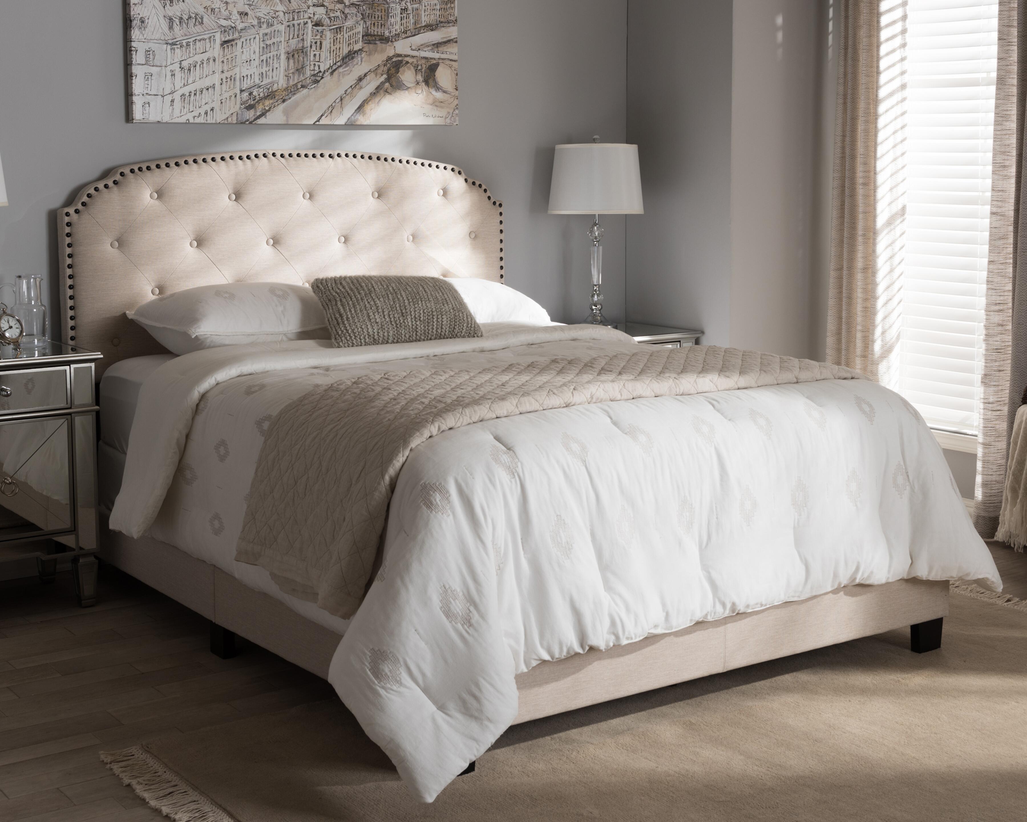 Click here for Button Tufted Upholstered Bed  Beige prices