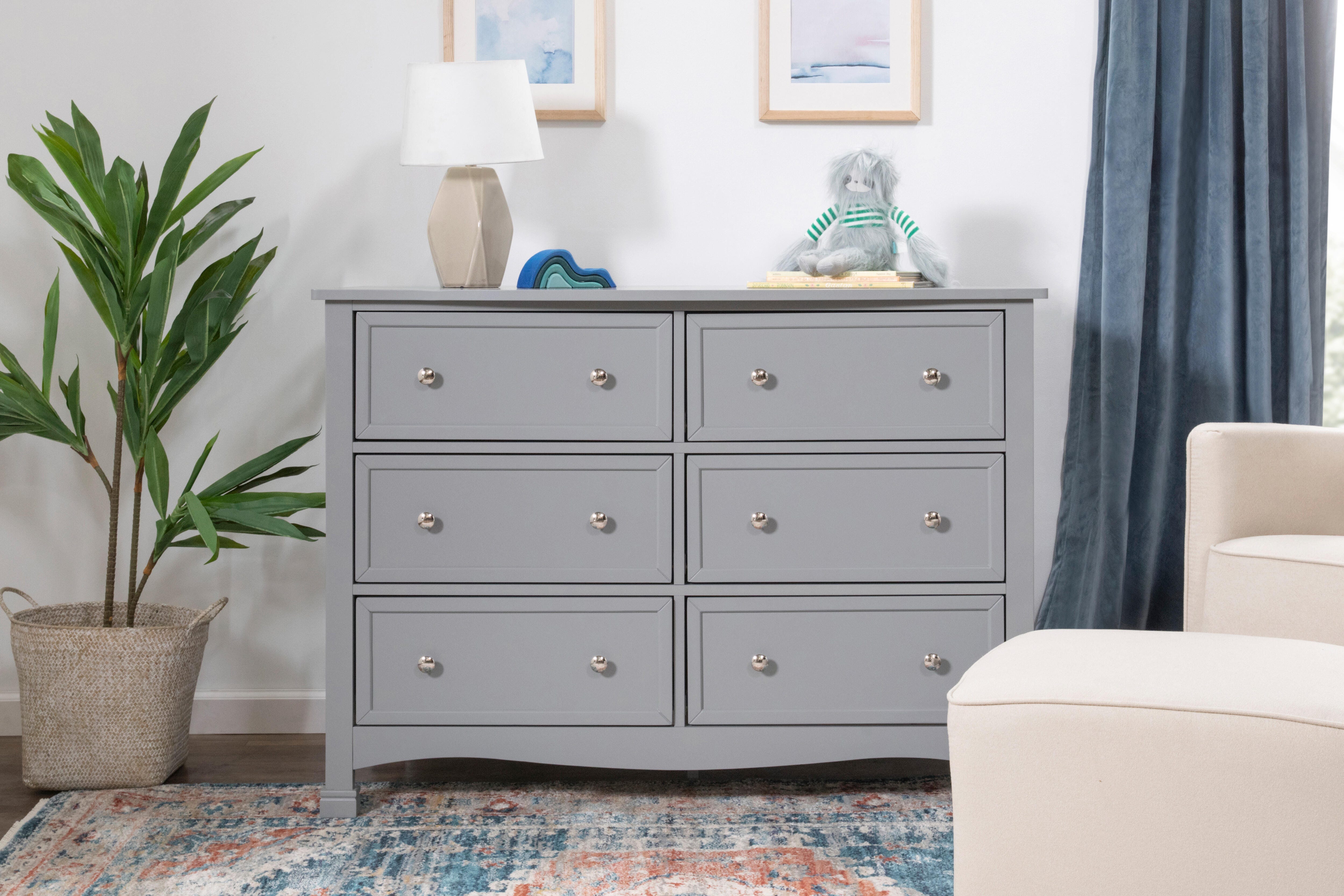 Click here for Davinci Kalani 6 Drawer Double Wide Dresser  Gray prices