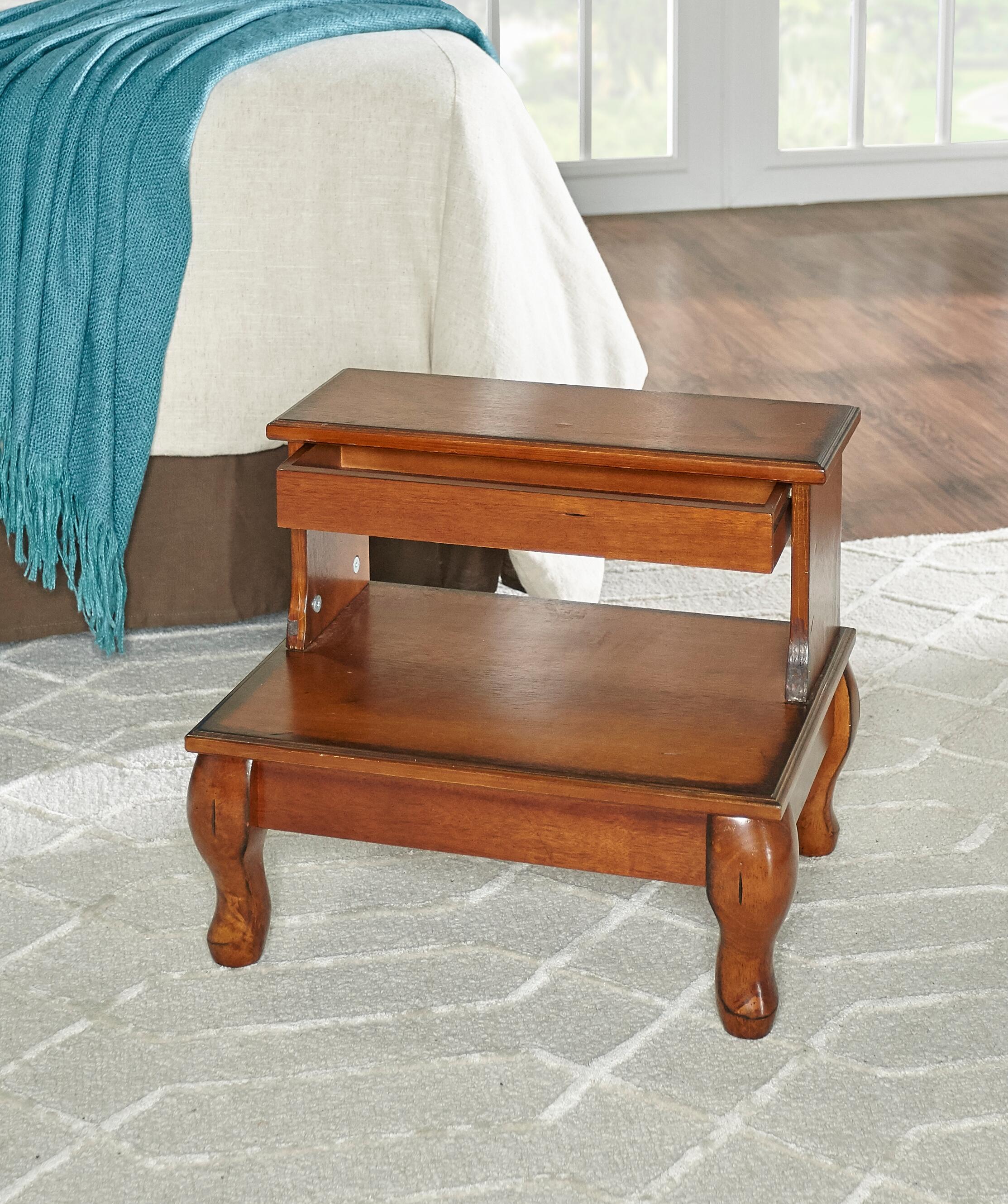 Click here for Linon Marris Bed Step Stool with Storage  Antique... prices