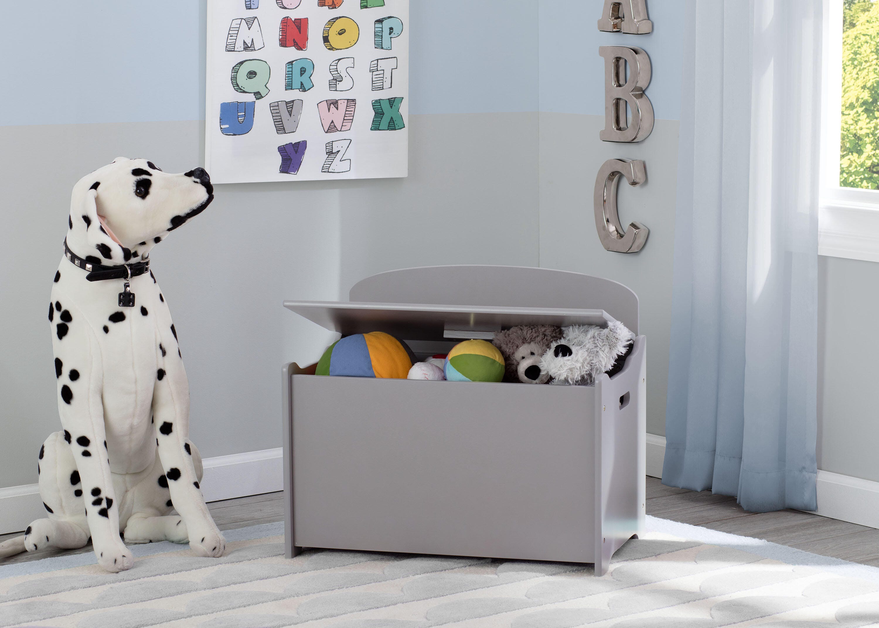 Click here for Delta Children Mysize Deluxe Toy Box  Gray prices