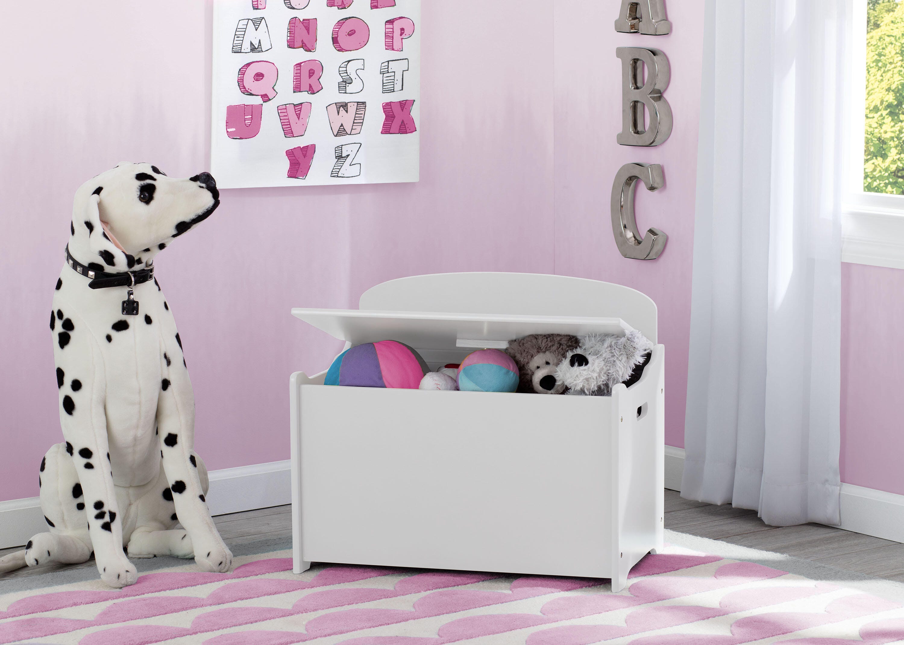 Click here for Delta Children Mysize Deluxe Toy Box  White prices