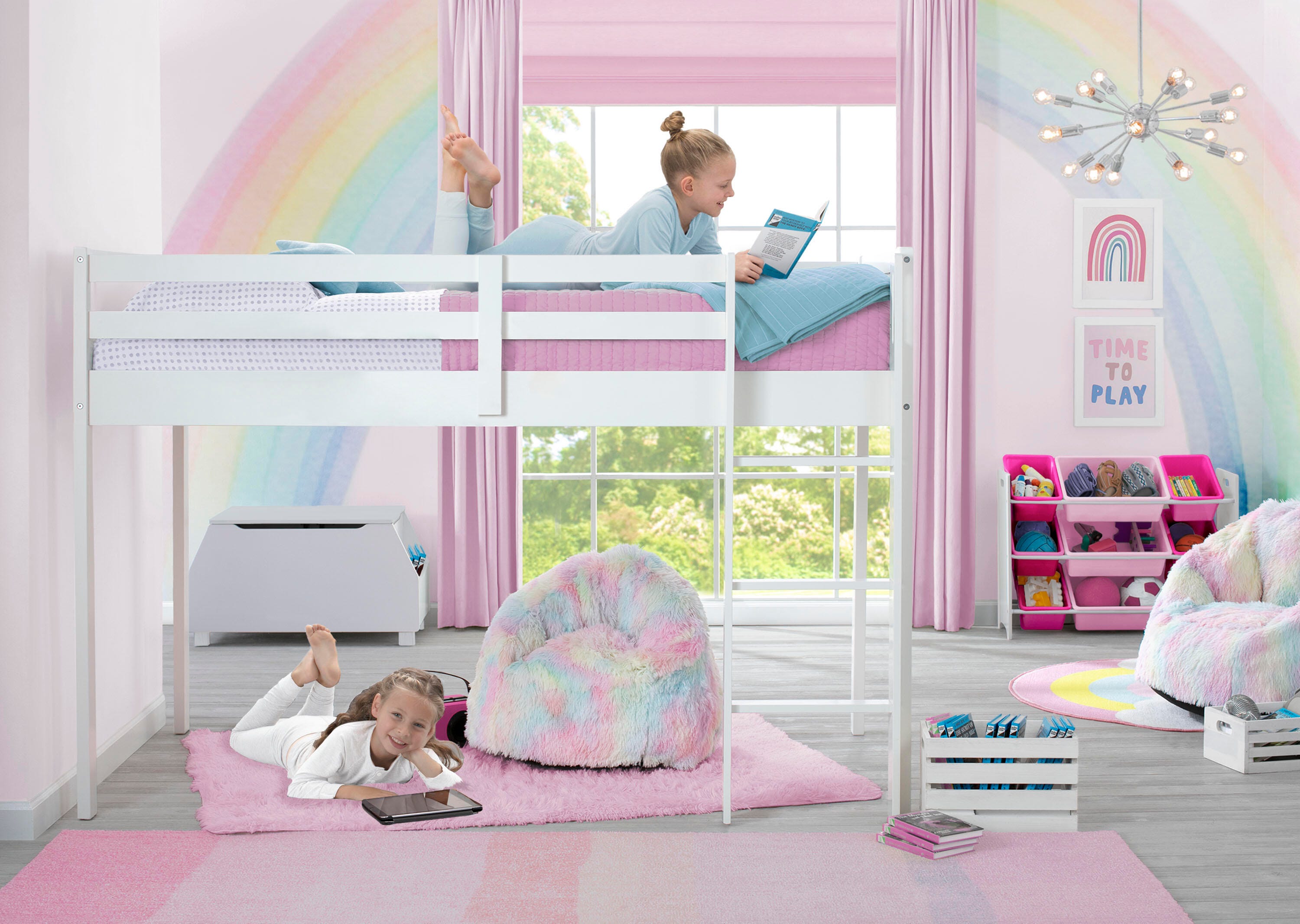 Click here for Delta Children Twin Low Loft Bed with Guardrail an... prices