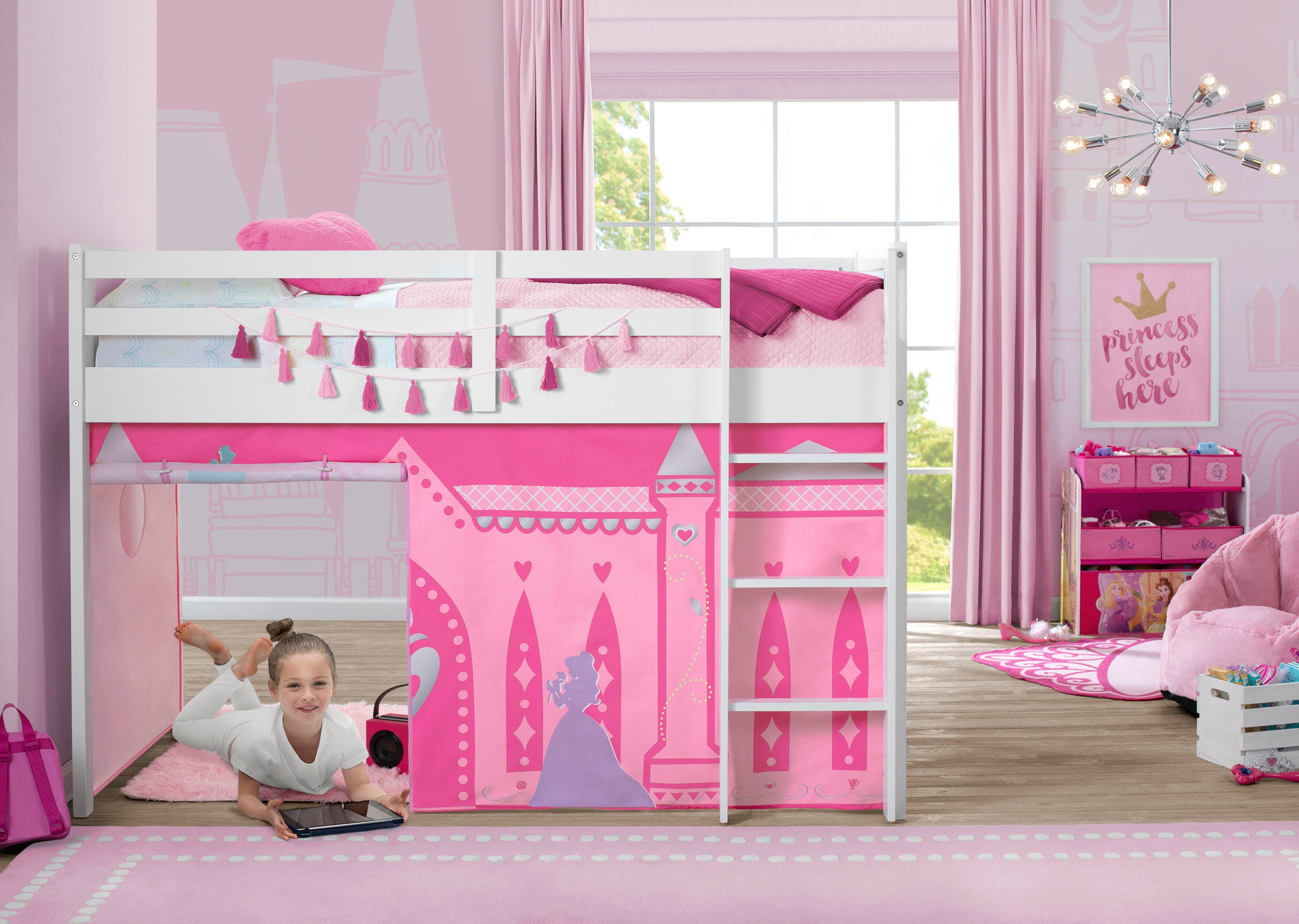 Click here for Delta Children Disney Princess Loft Bed Tent - Cur... prices