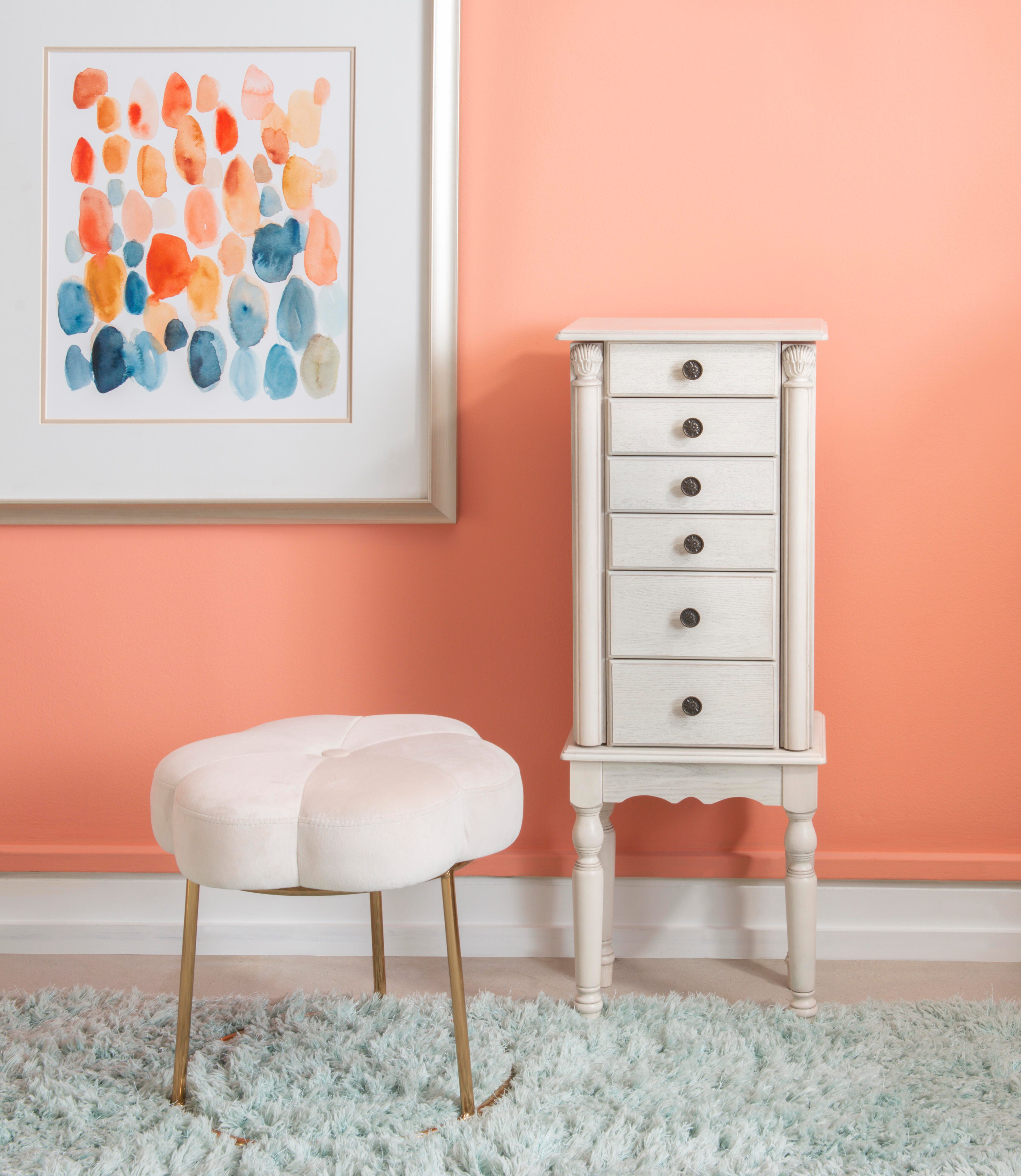 Click here for Linon Wrena Jewelry Armoire  Off White prices