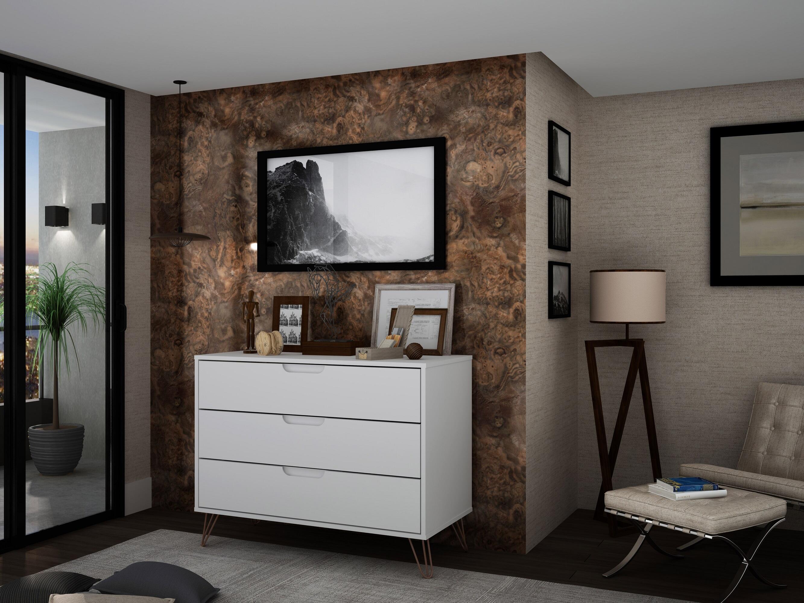 Click here for Modern 3 Drawer Dresser  White prices