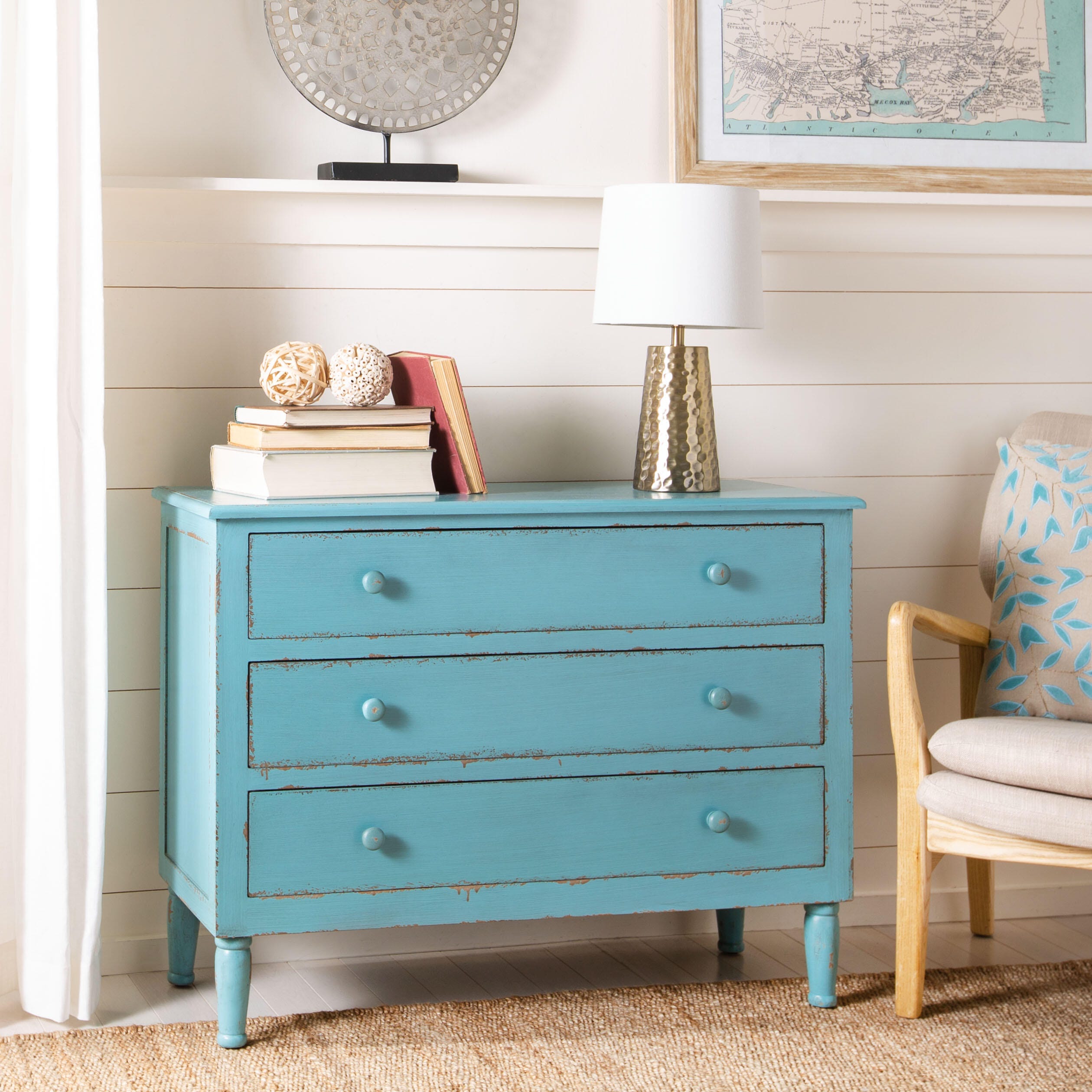 Click here for Safavieh Talbot 38 3 Drawer Chest of Drawers  Dist... prices