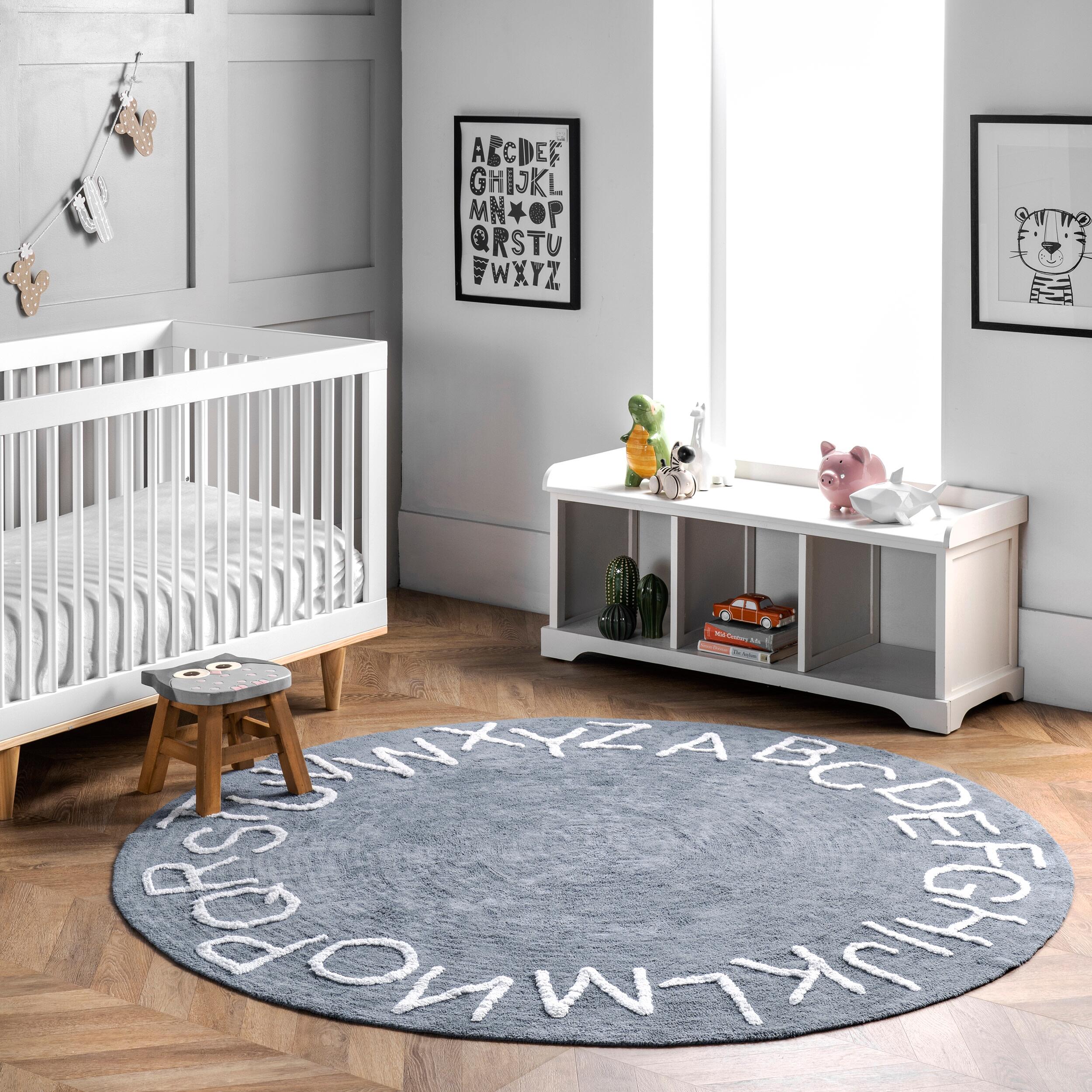 Click here for nuLOOM Kids Washable Round Alphabet Rug  Blue prices