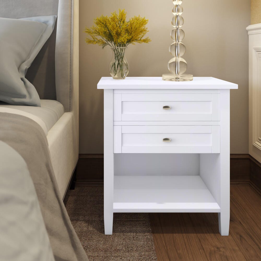 Click here for Warm Shaker Nightstand  White prices