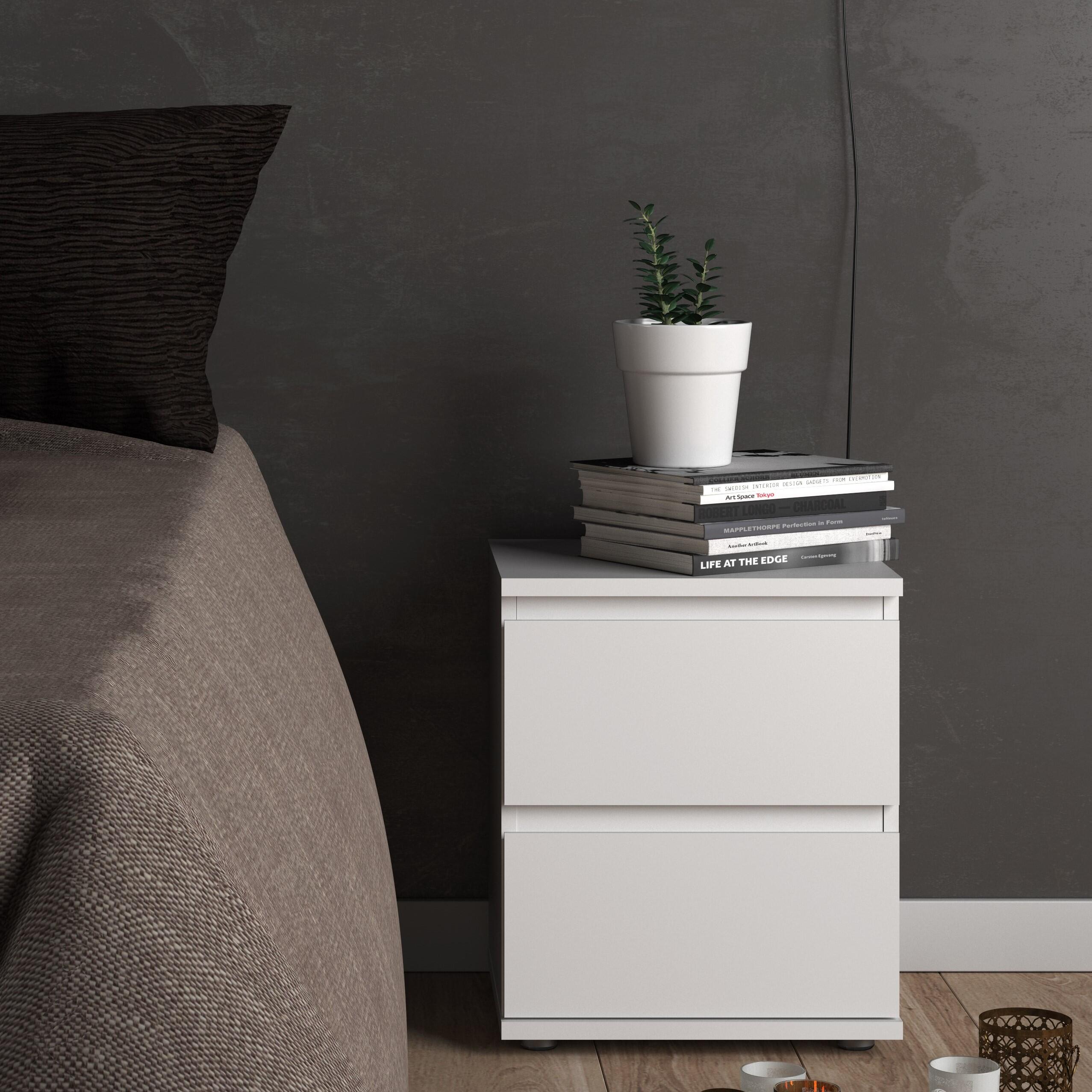Click here for Aurora 2 Drawer Nightstand  White prices