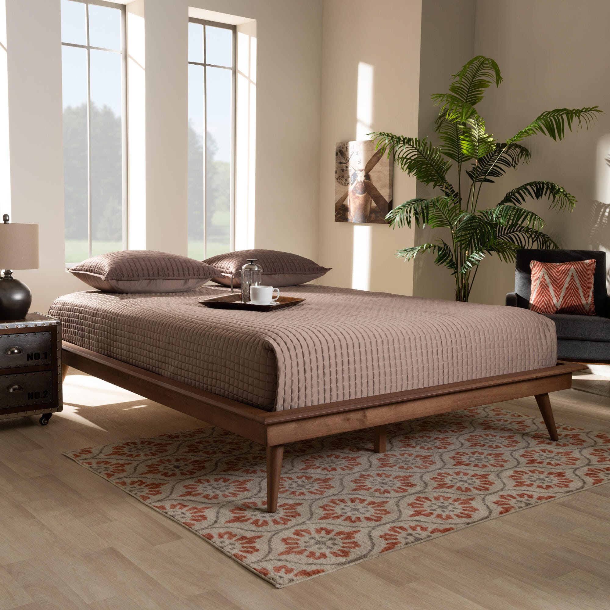 Click here for Karine Full Platform Bed  Ash Walnut prices