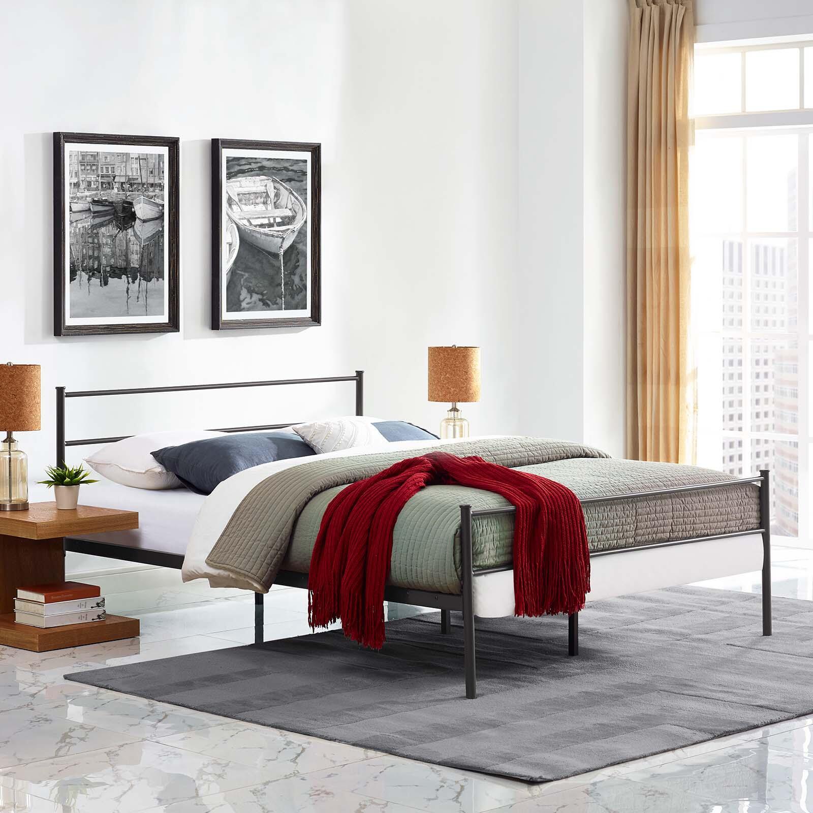 Click here for Alina Queen Platform Bed  Brown prices
