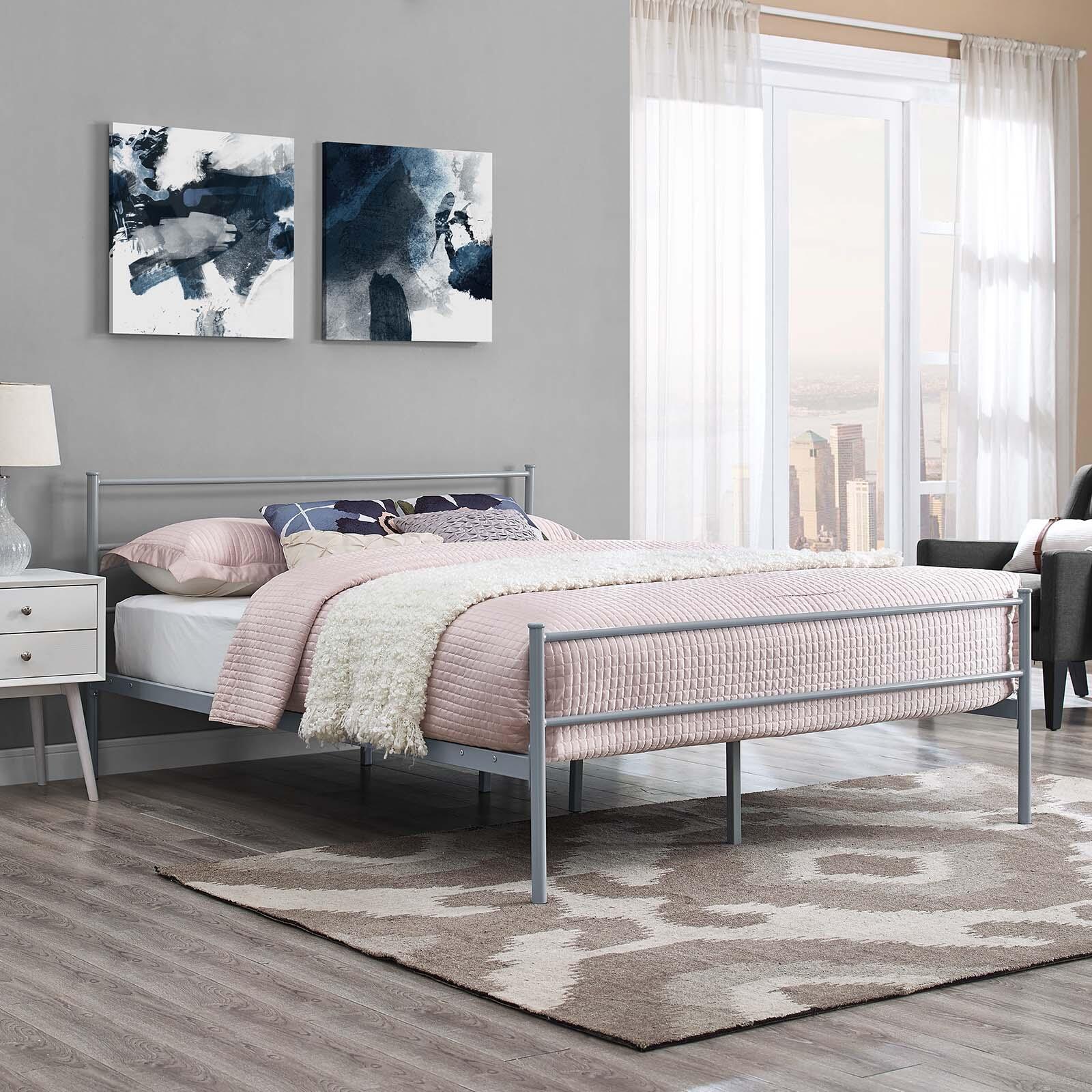 Click here for Alina Queen Platform Bed  Gray prices