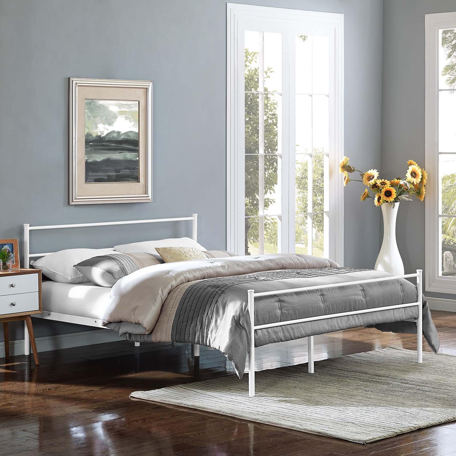 Click here for Alina Queen Platform Bed  White prices