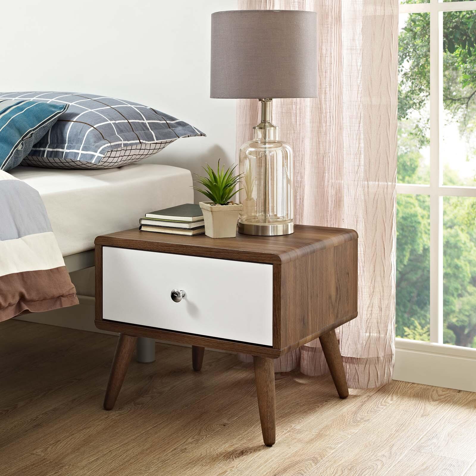 Click here for Transmit Nightstand  Walnut/White prices