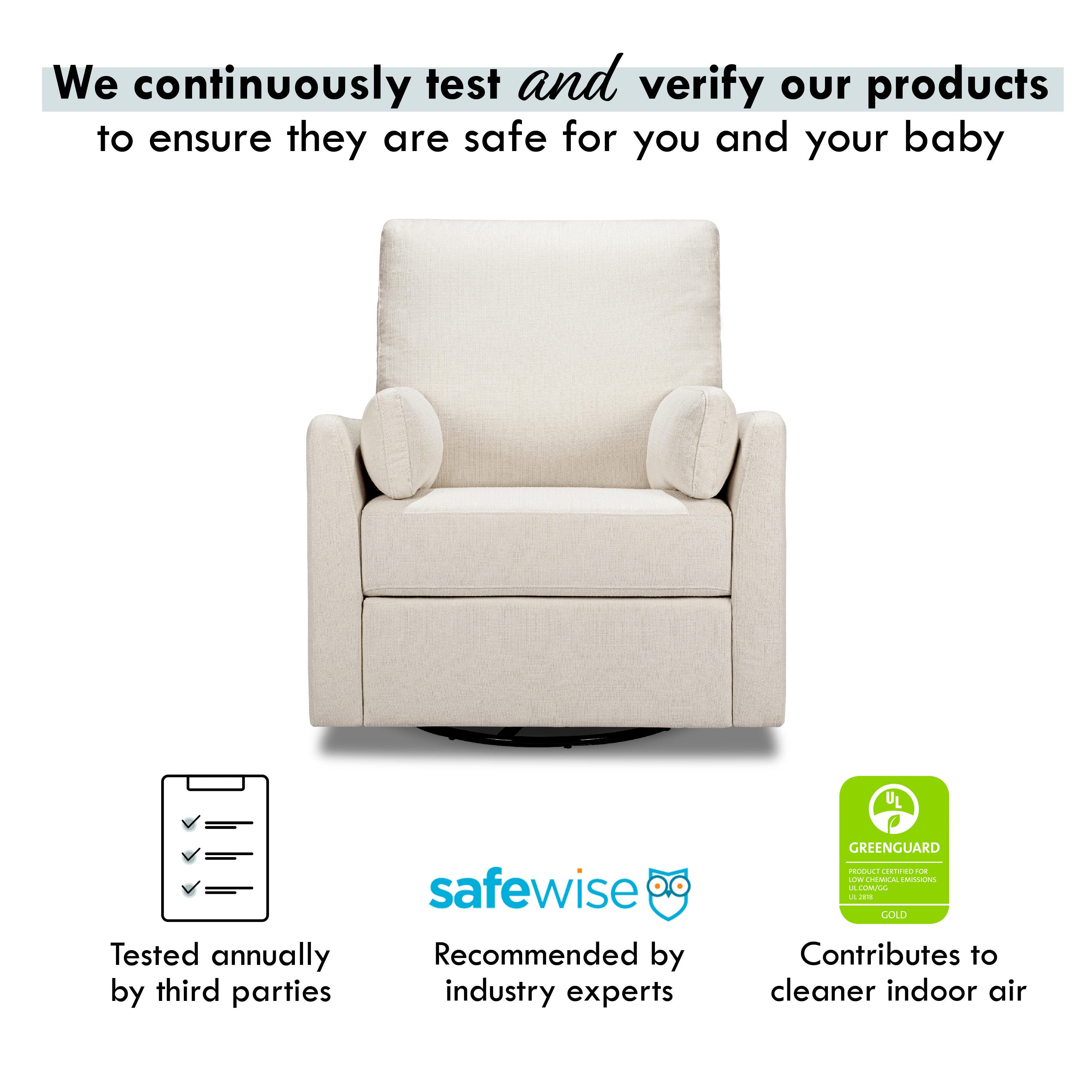 Click here for Carters by DaVinci Ethan Swivel Recliner  Cream prices