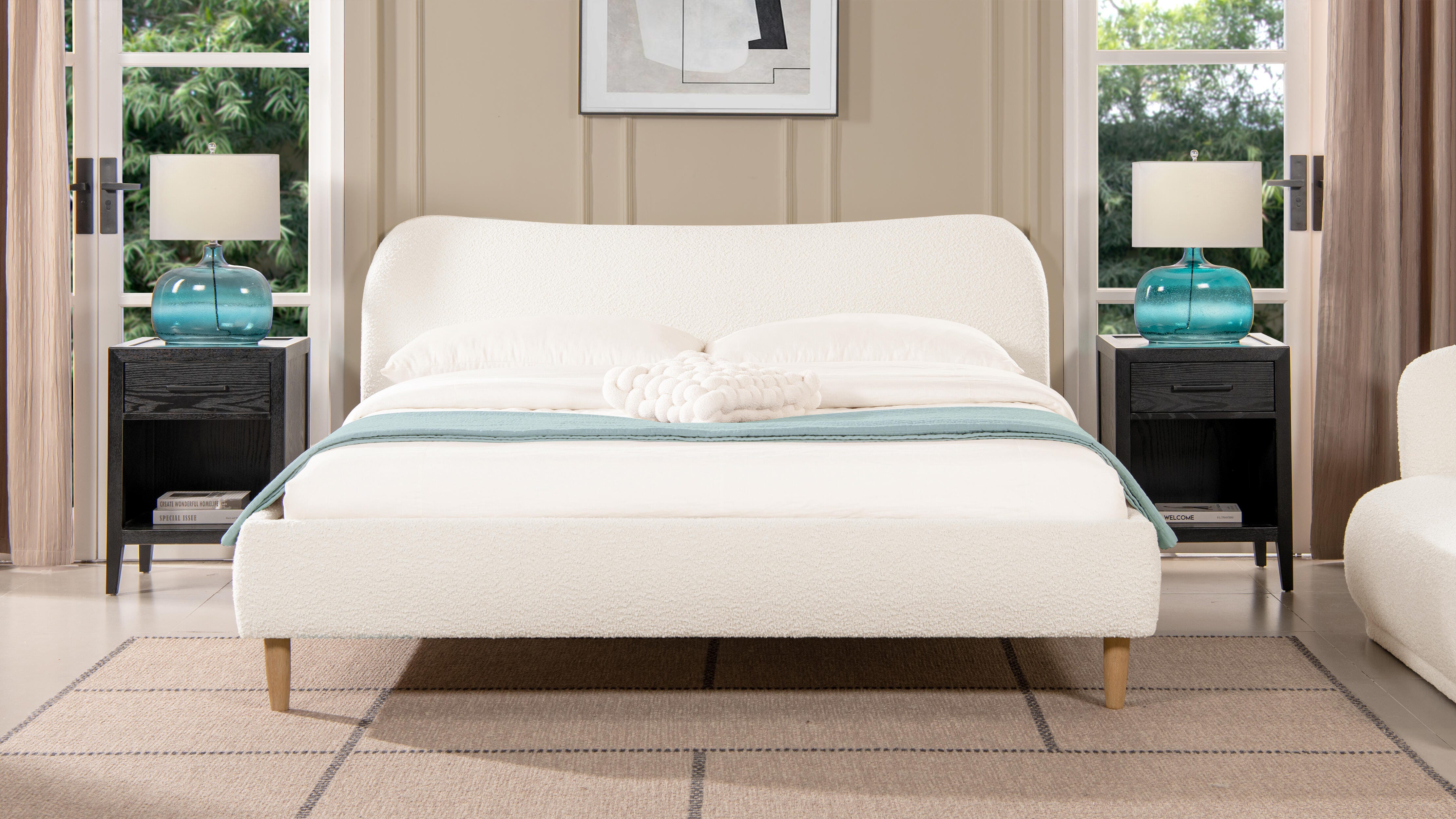 Click here for Jennifer Taylor Roman Curved Headboard Upholstered... prices