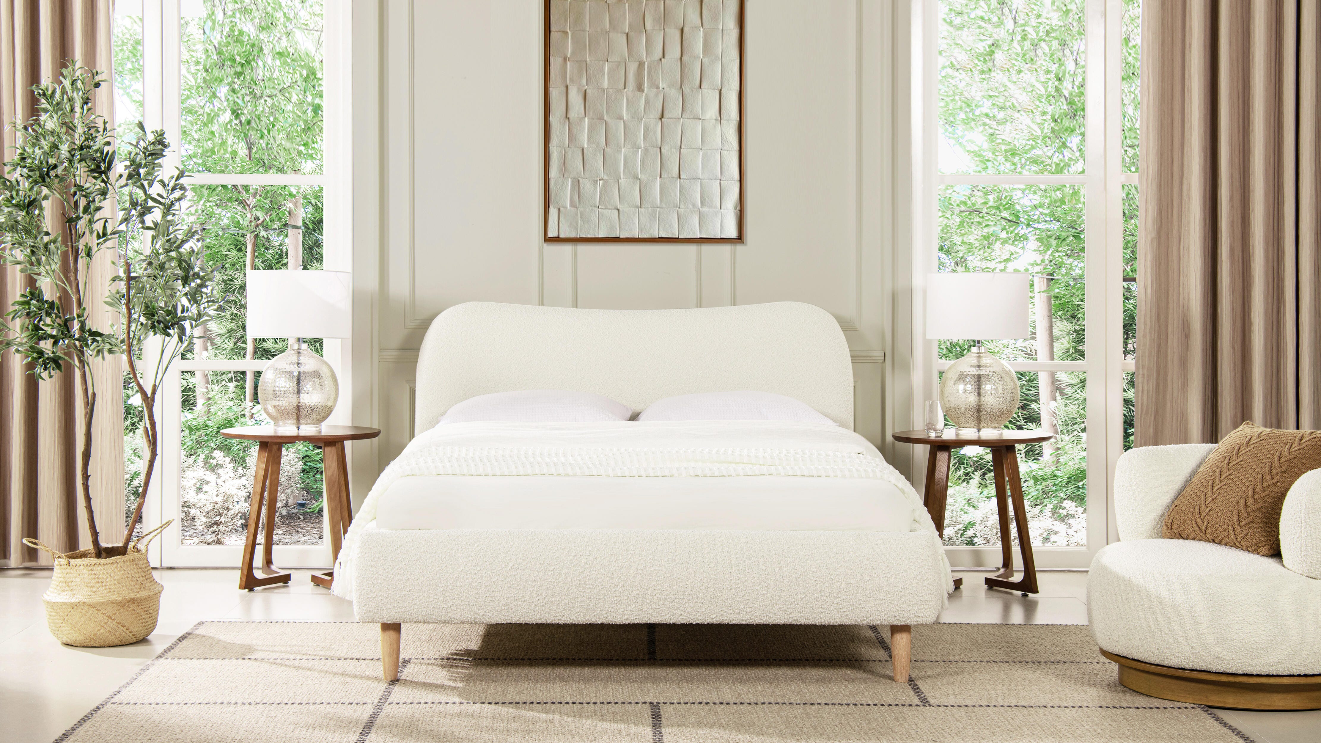 Click here for Jennifer Taylor Roman Curved Headboard Upholstered... prices
