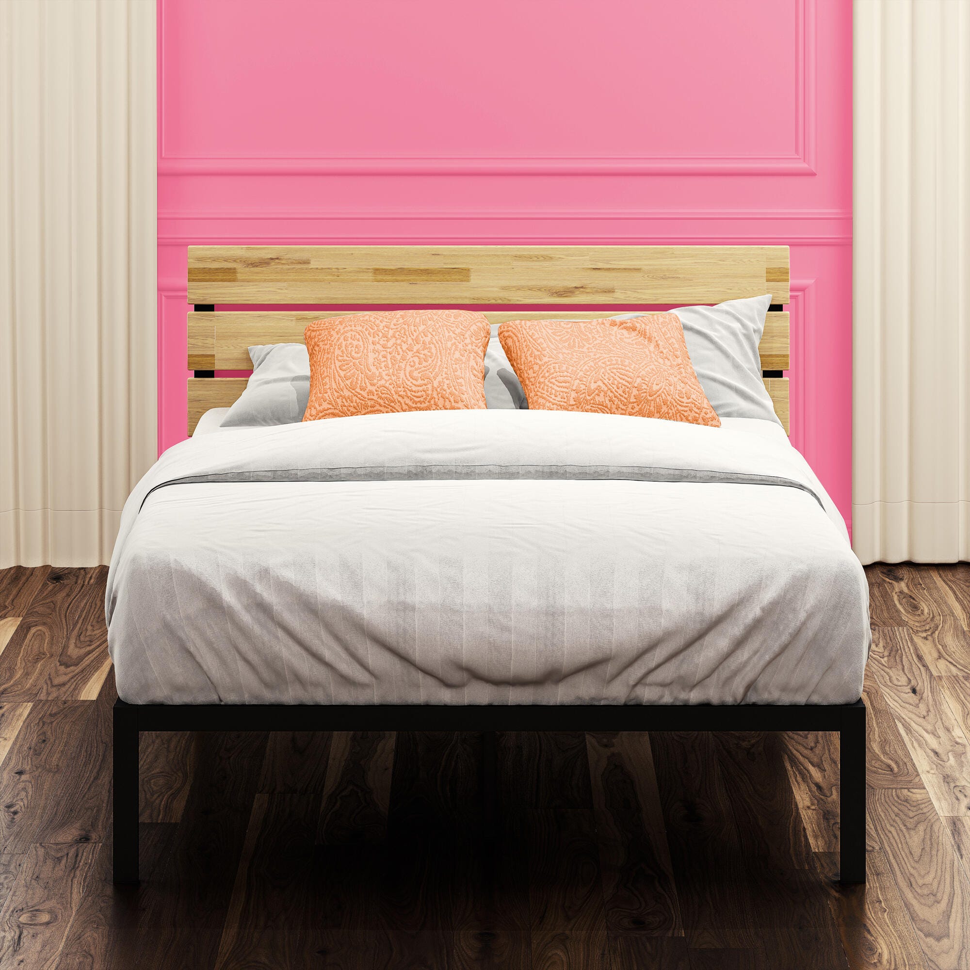 Click here for ZINUS Beckett Queen Platform Bed Frame  Brown prices