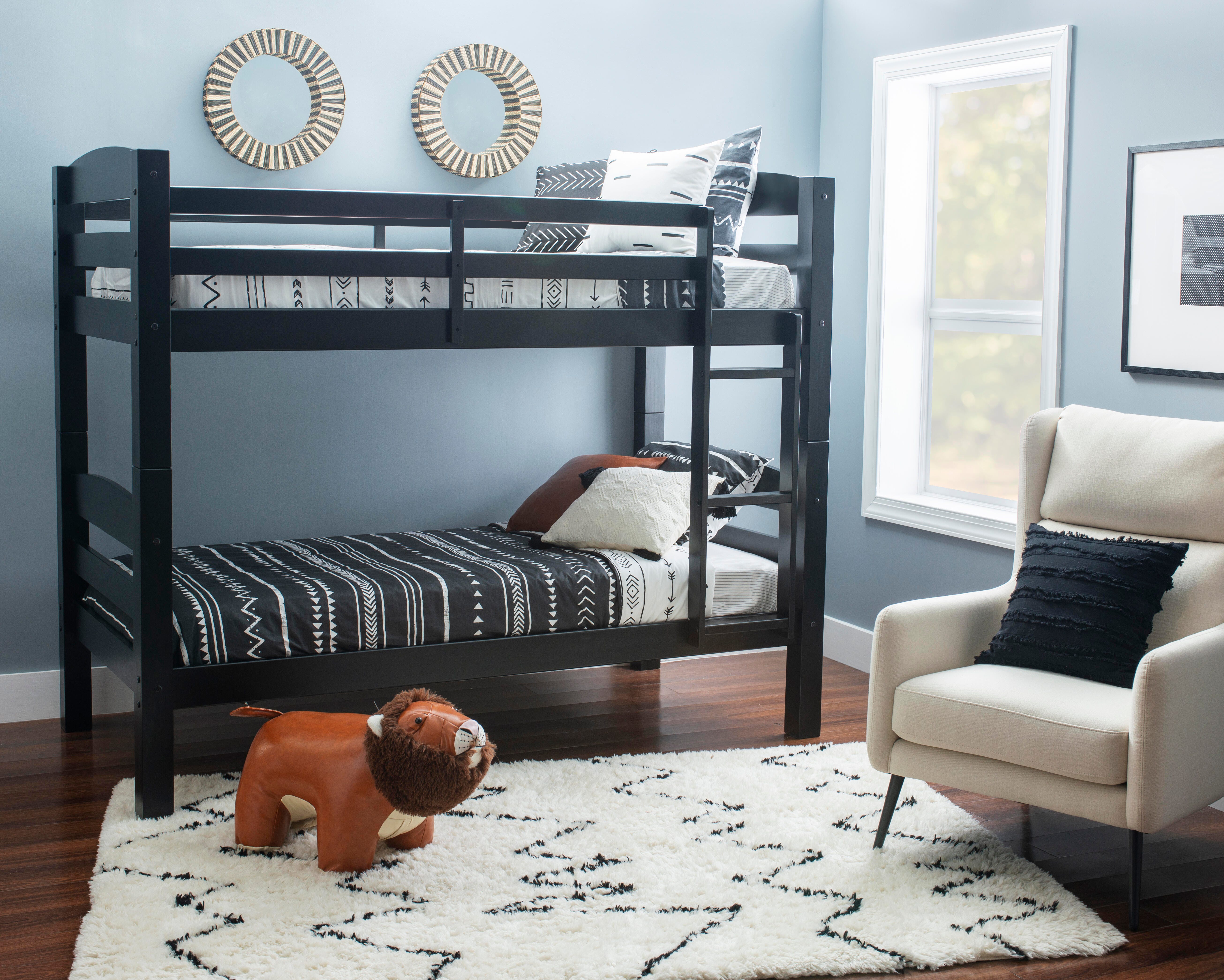Click here for Linon Cale Black Bunk Bed prices