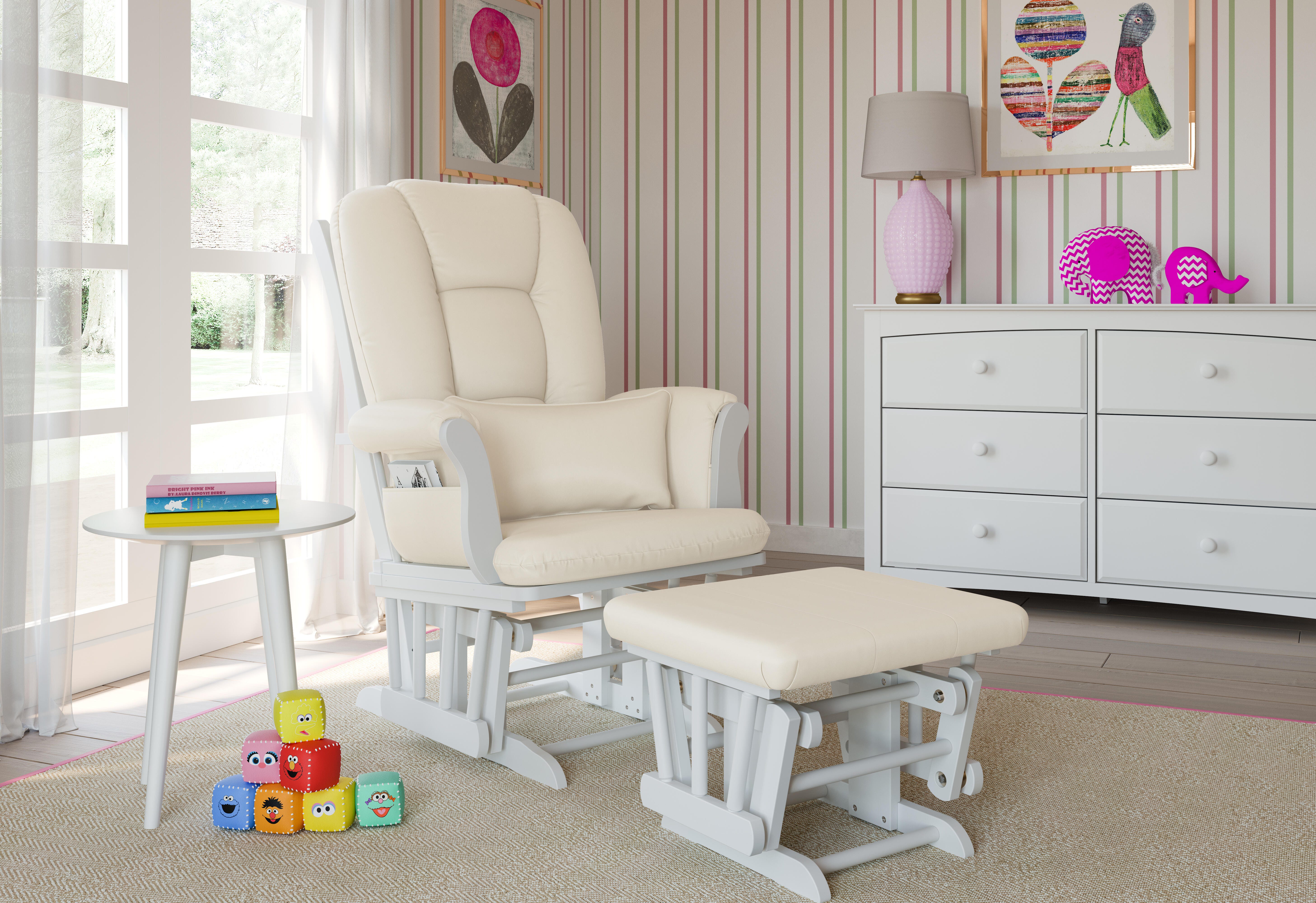 Click here for Storkcraft Tuscany Glider and Ottoman  White/Beige prices