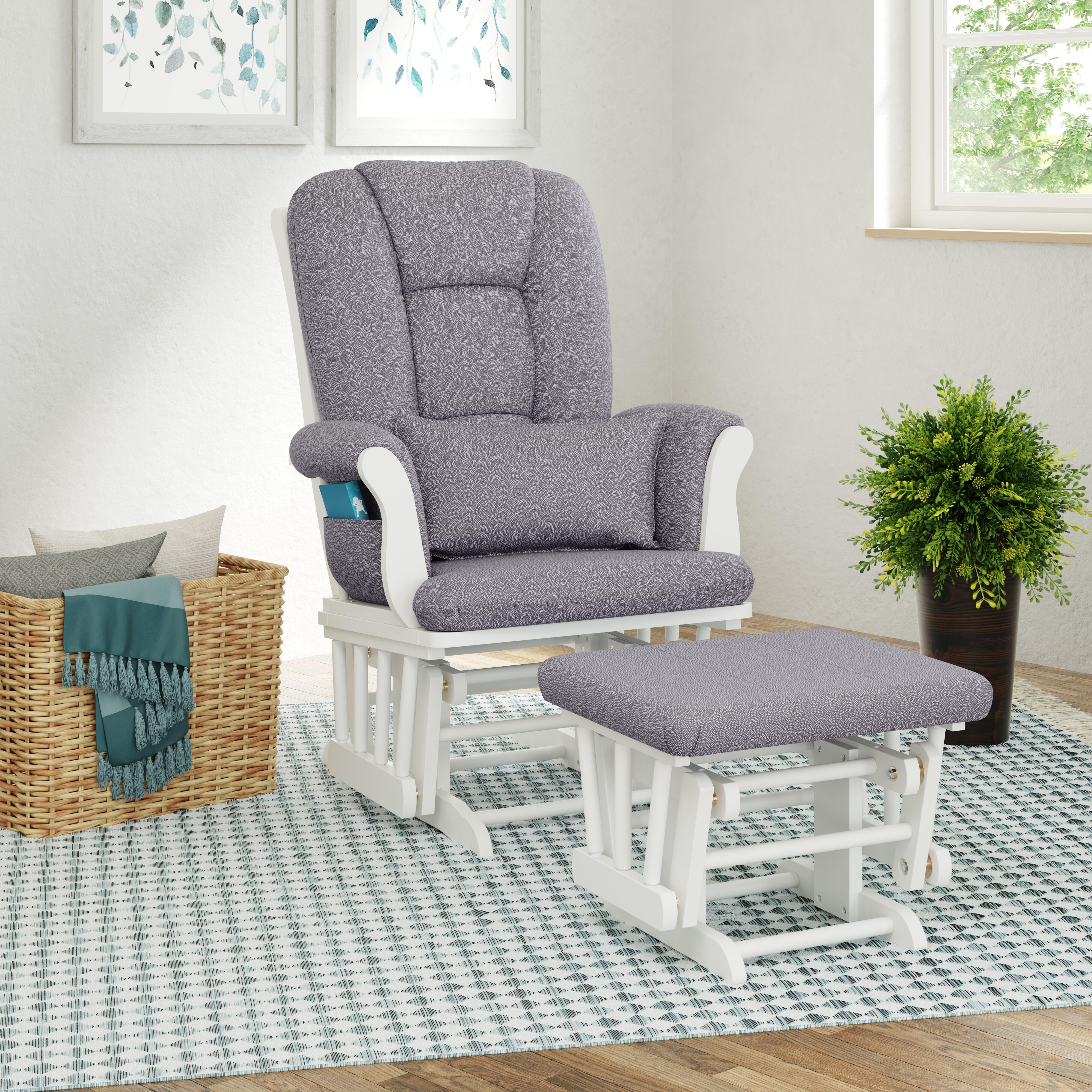 Click here for Storkcraft Tuscany Glider and Ottoman  White/Gray... prices