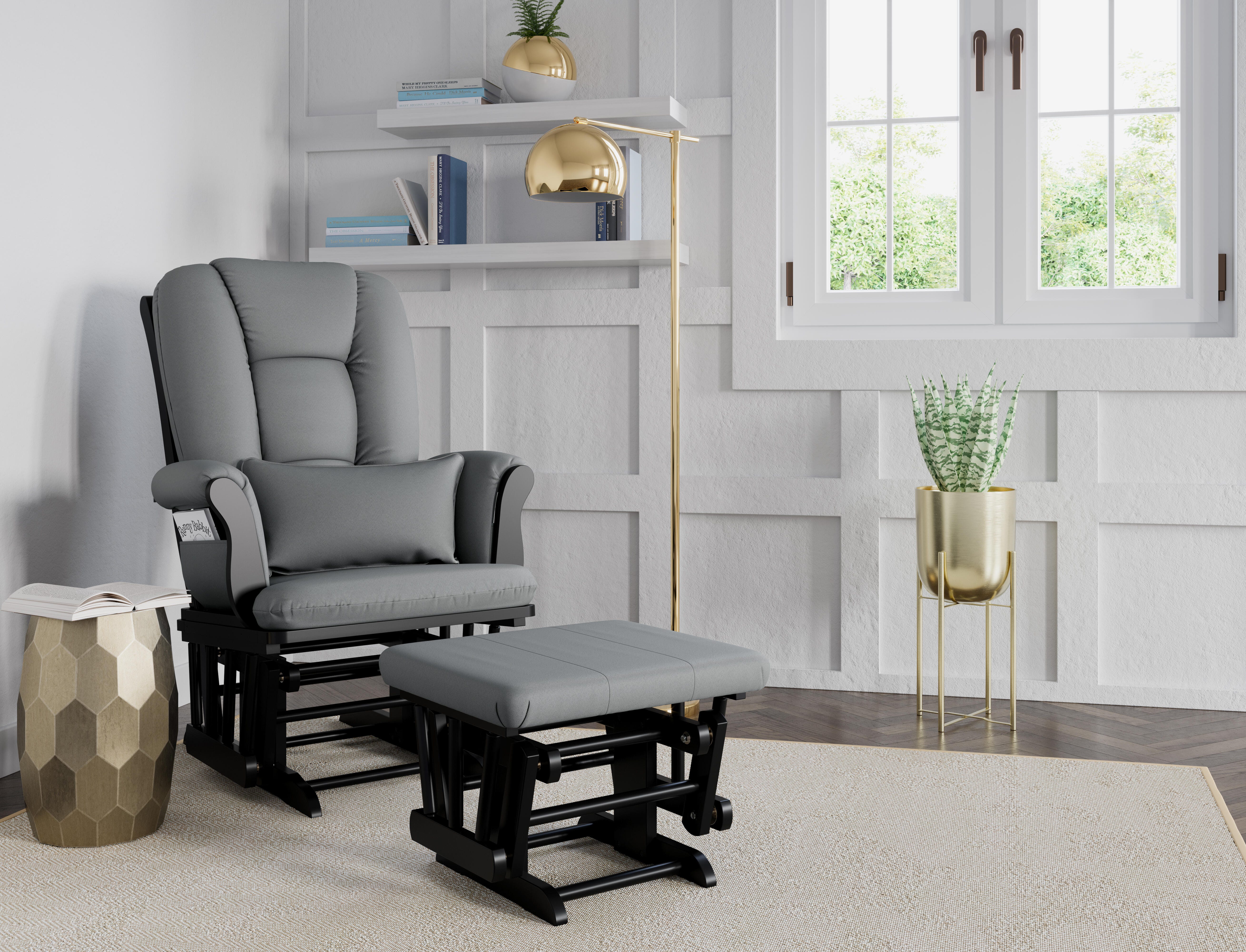 Click here for Storkcraft Tuscany Glider and Ottoman  Black/Gray prices
