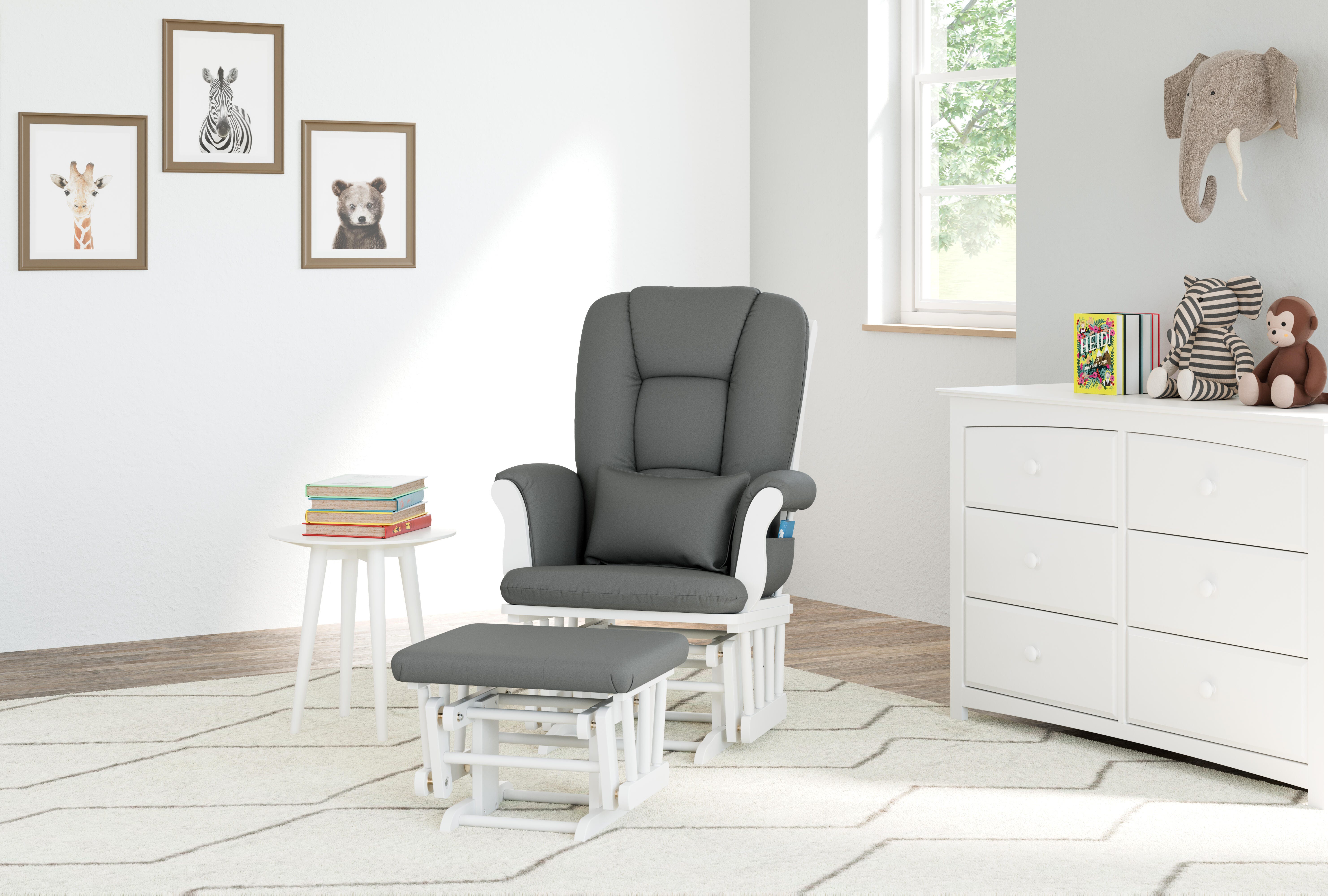 Click here for Storkcraft Tuscany Glider and Ottoman  White/Gray prices