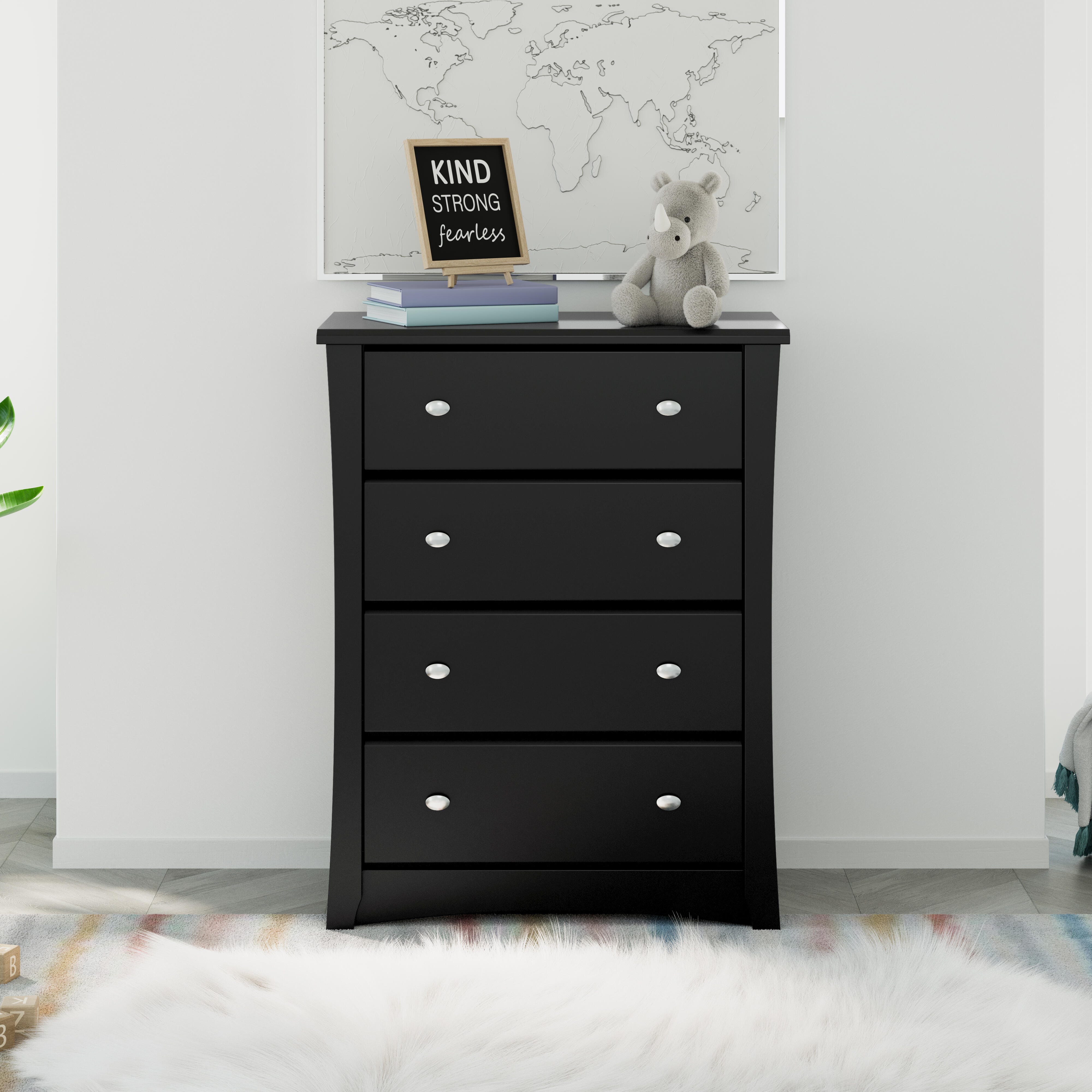 Click here for Storkcraft Crescent 4 Drawer Dresser  Black prices