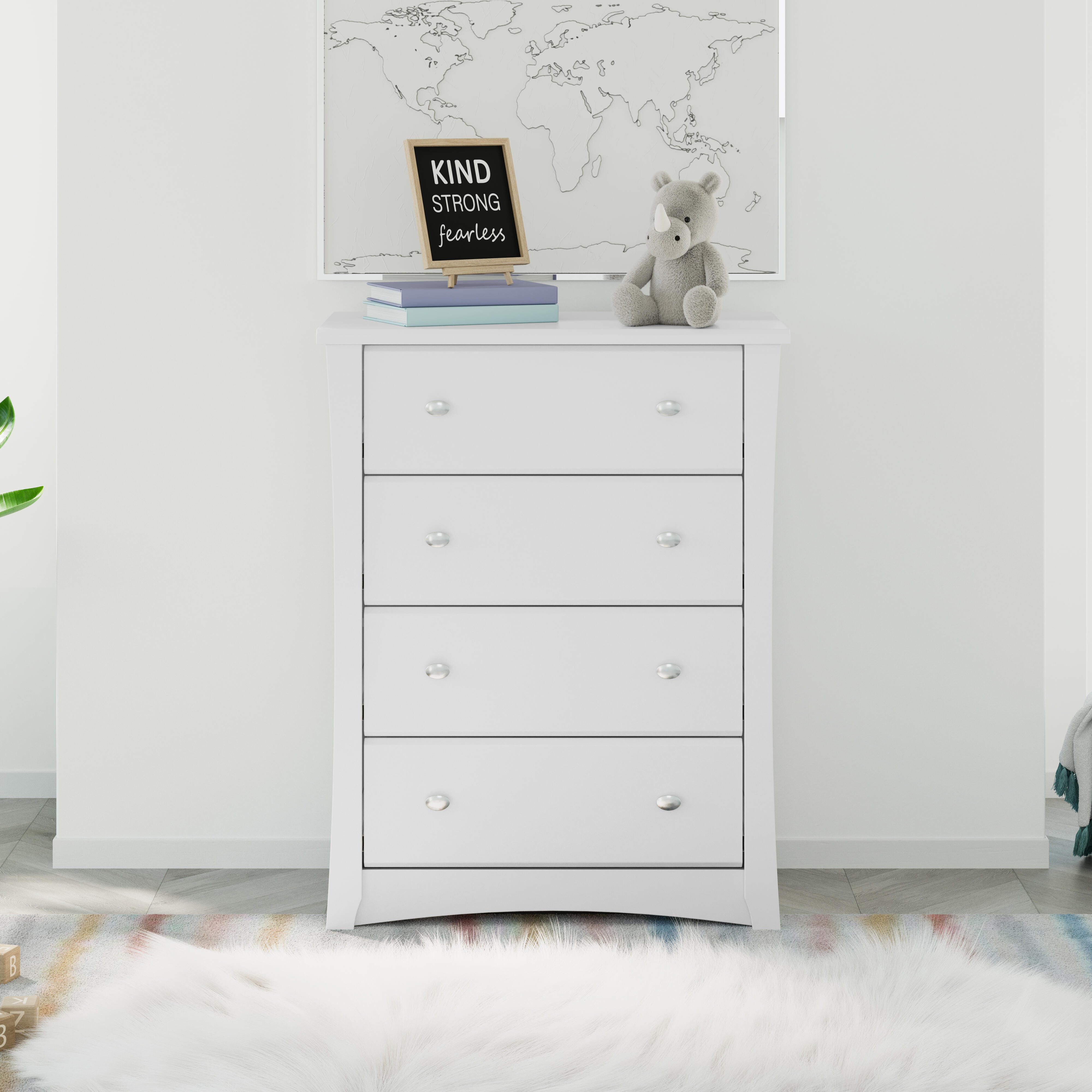 Click here for Storkcraft Crescent 4 Drawer Dresser  White prices