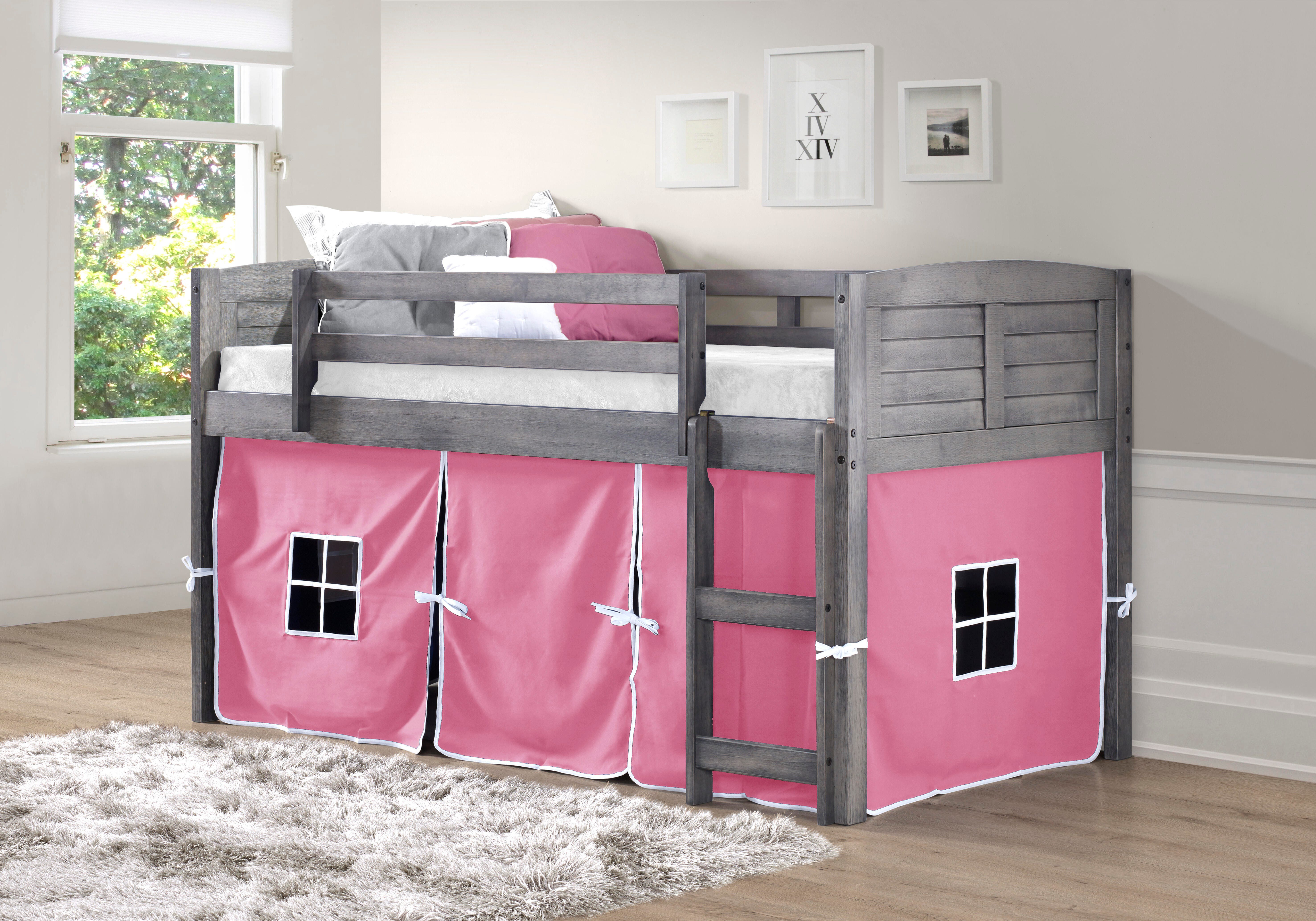Click here for Donco Kids Louver Twin Loft Bed with Tent  Antique... prices