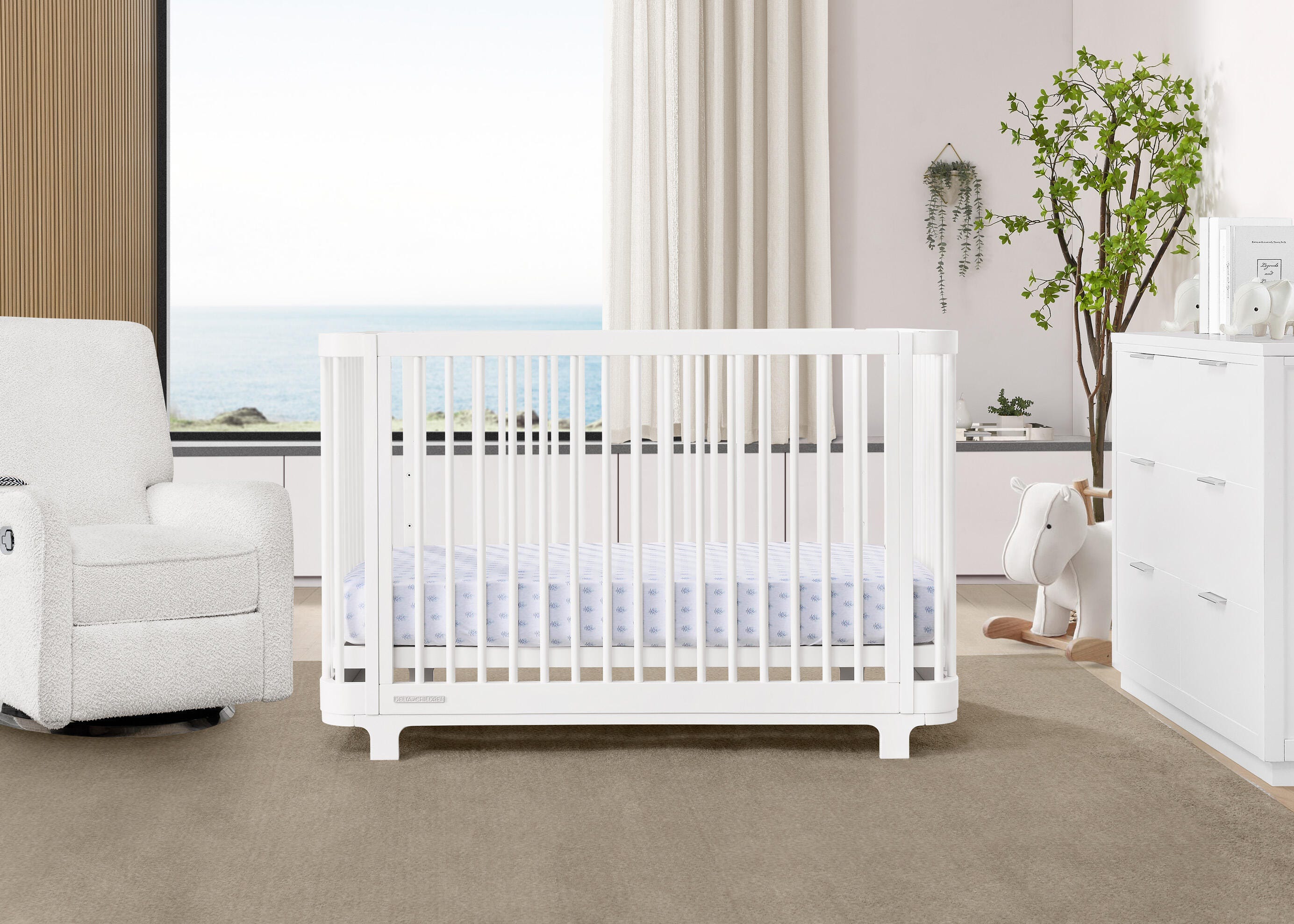 Click here for Delta Children Nest 4-in-1 Convertible Crib  Bianc... prices