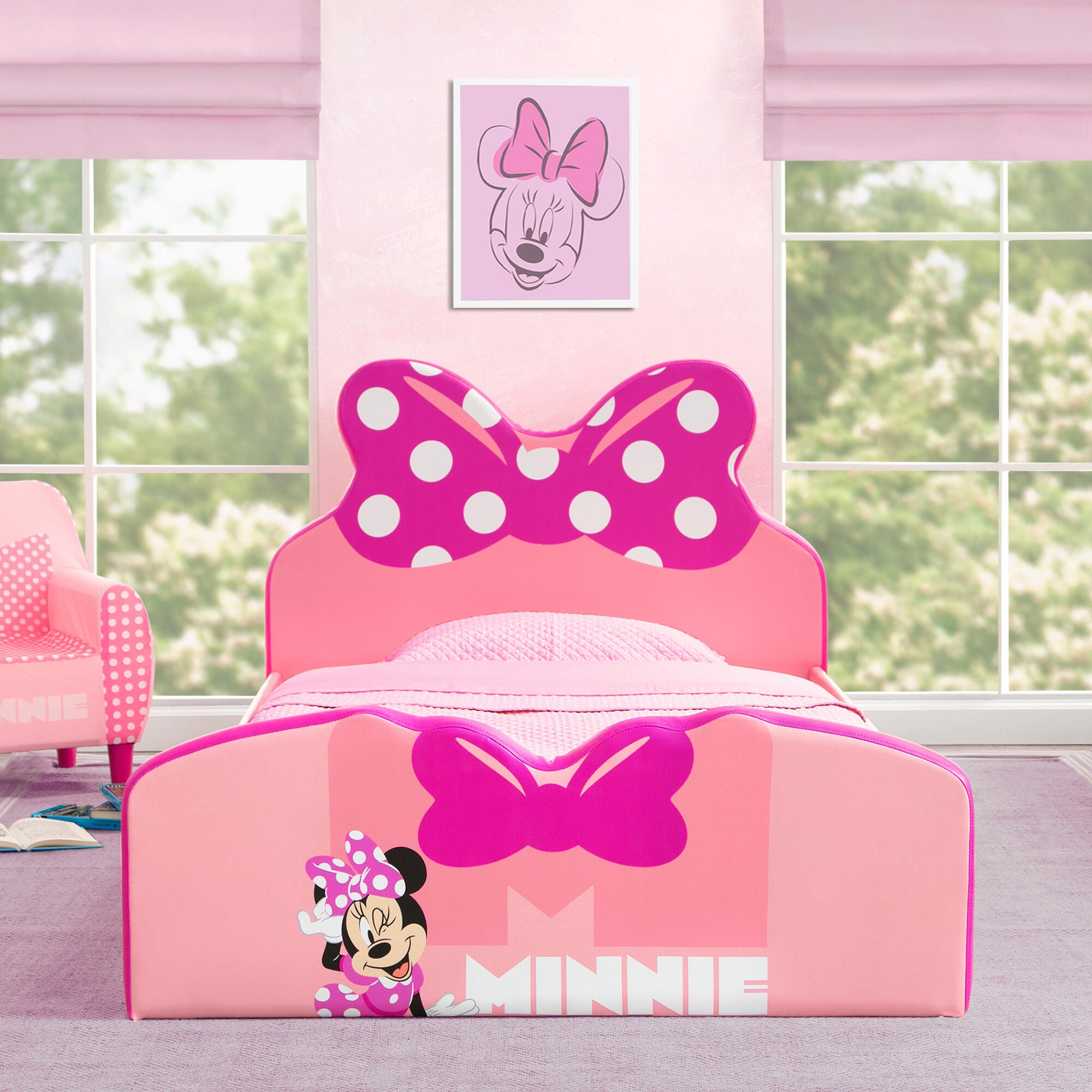 Click here for Delta Children Disney Minnie Mouse Upholstered Twi... prices