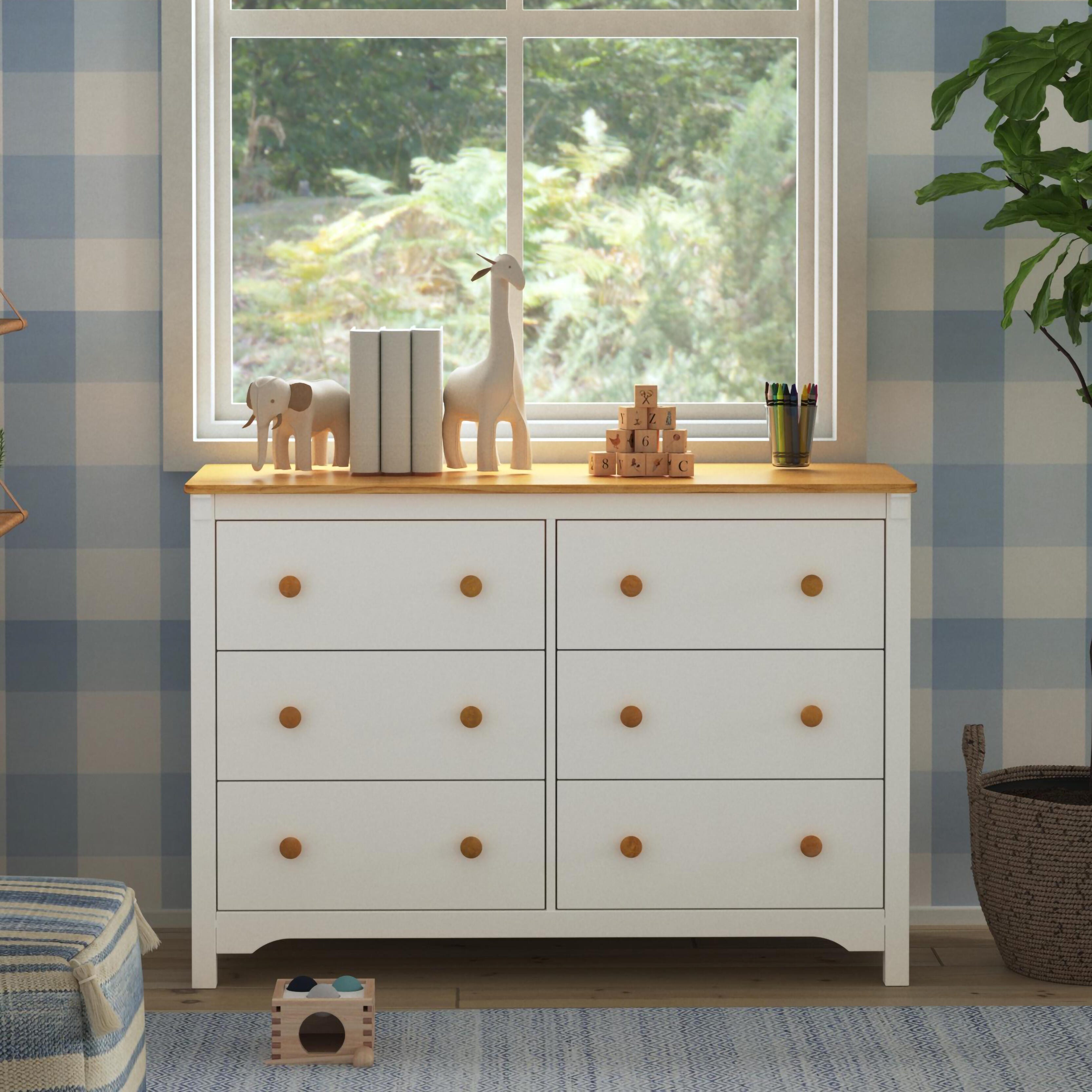 Click here for DaVinci Shea 6-Drawer Dresser  Warm White/Honey prices