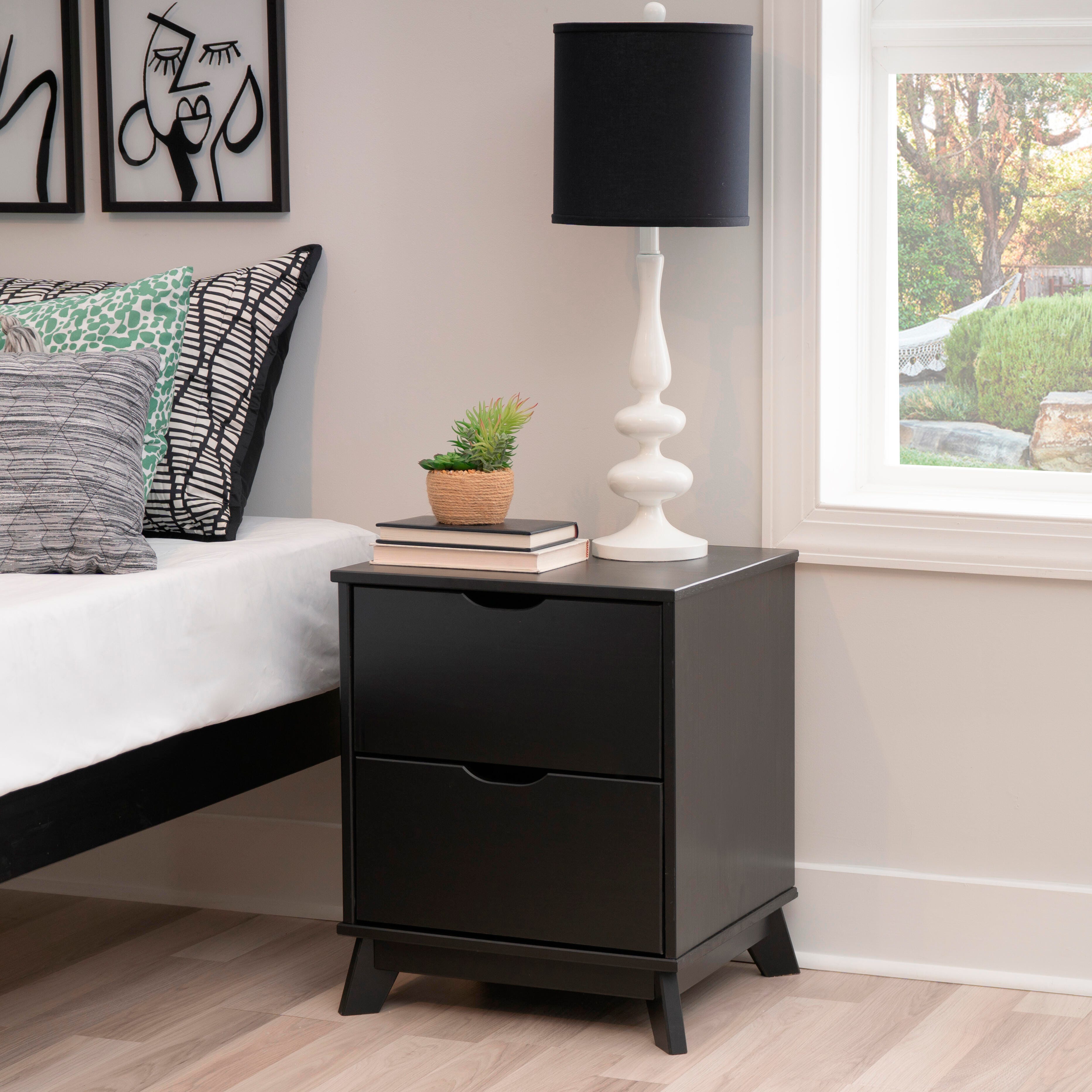 Click here for Linon Pierce Nightstand Set of 2  Black prices