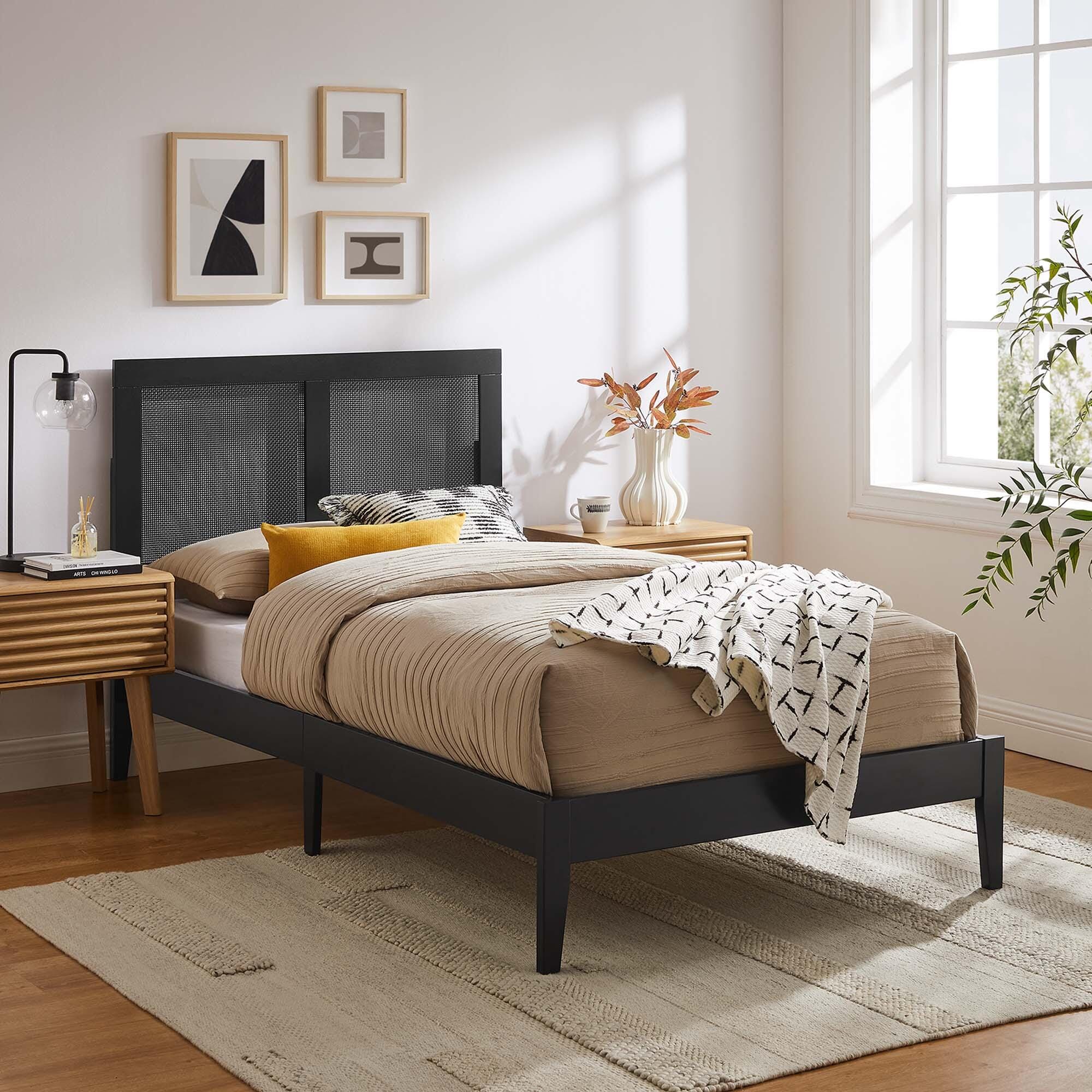 Click here for Modway Sirocco Twin Panel Platform Bed  Black prices