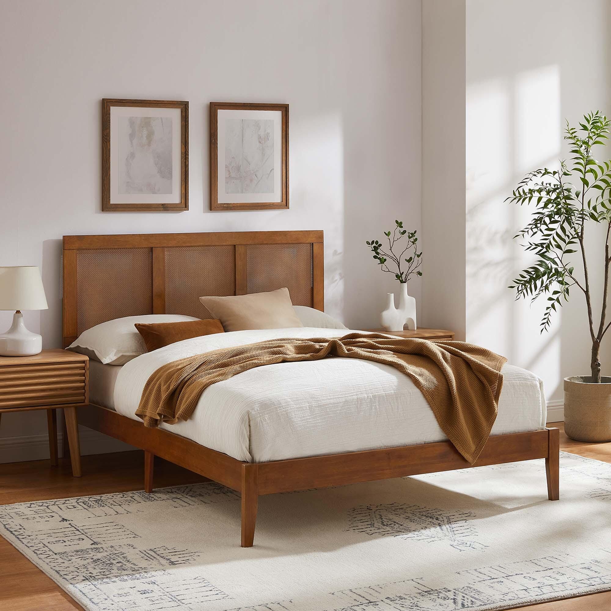 Click here for Modway Sirocco Full Panel Platform Bed  Walnut prices