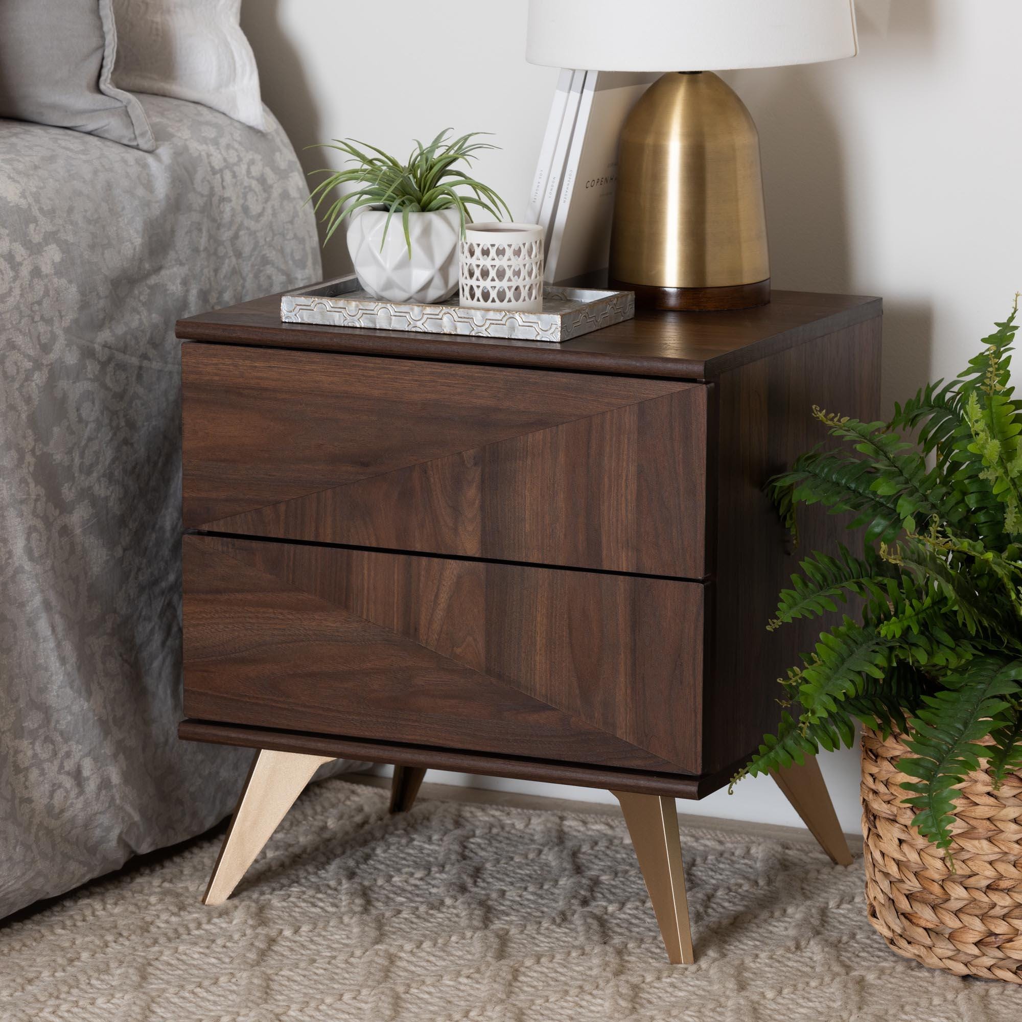 Click here for Baxton Studio Graceland 19 Nightstand  Walnut Brow... prices