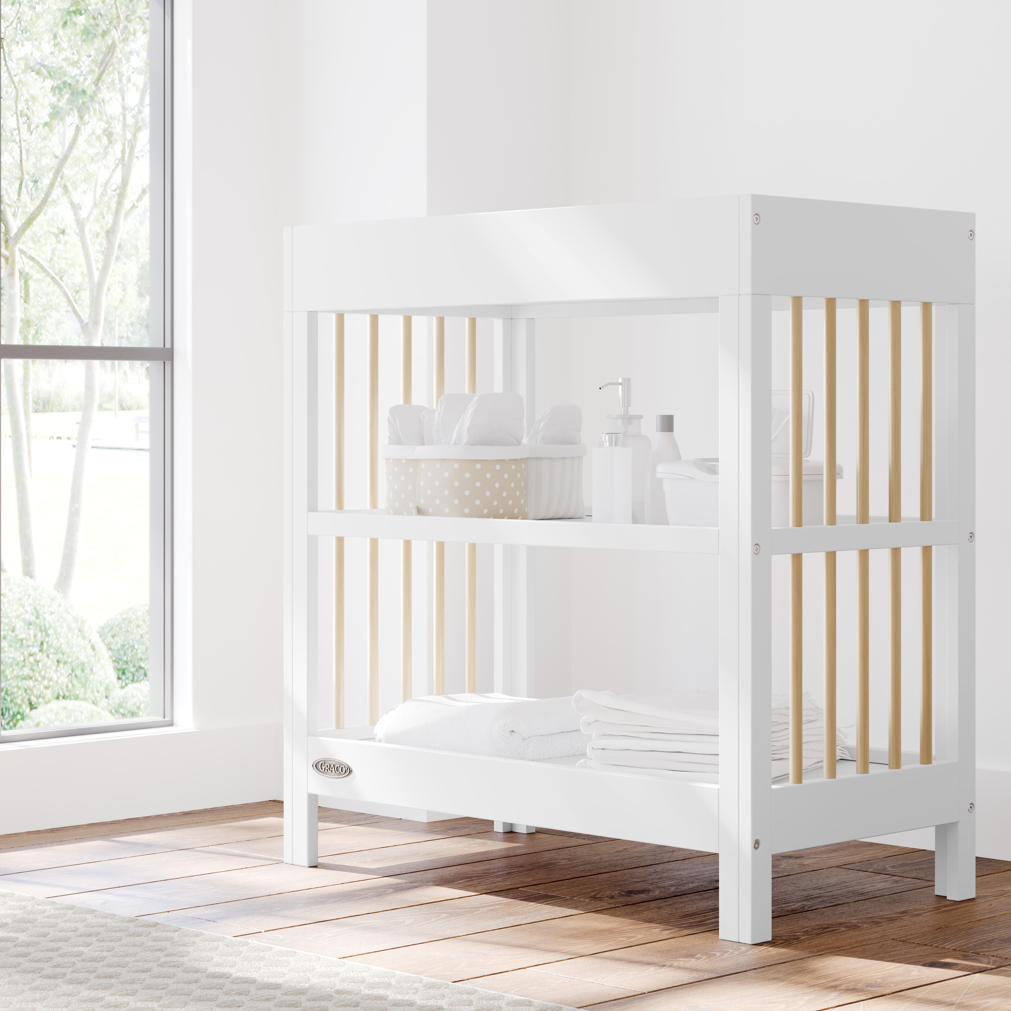 Click here for Graco Teddi Changing Table  White/Driftwood prices