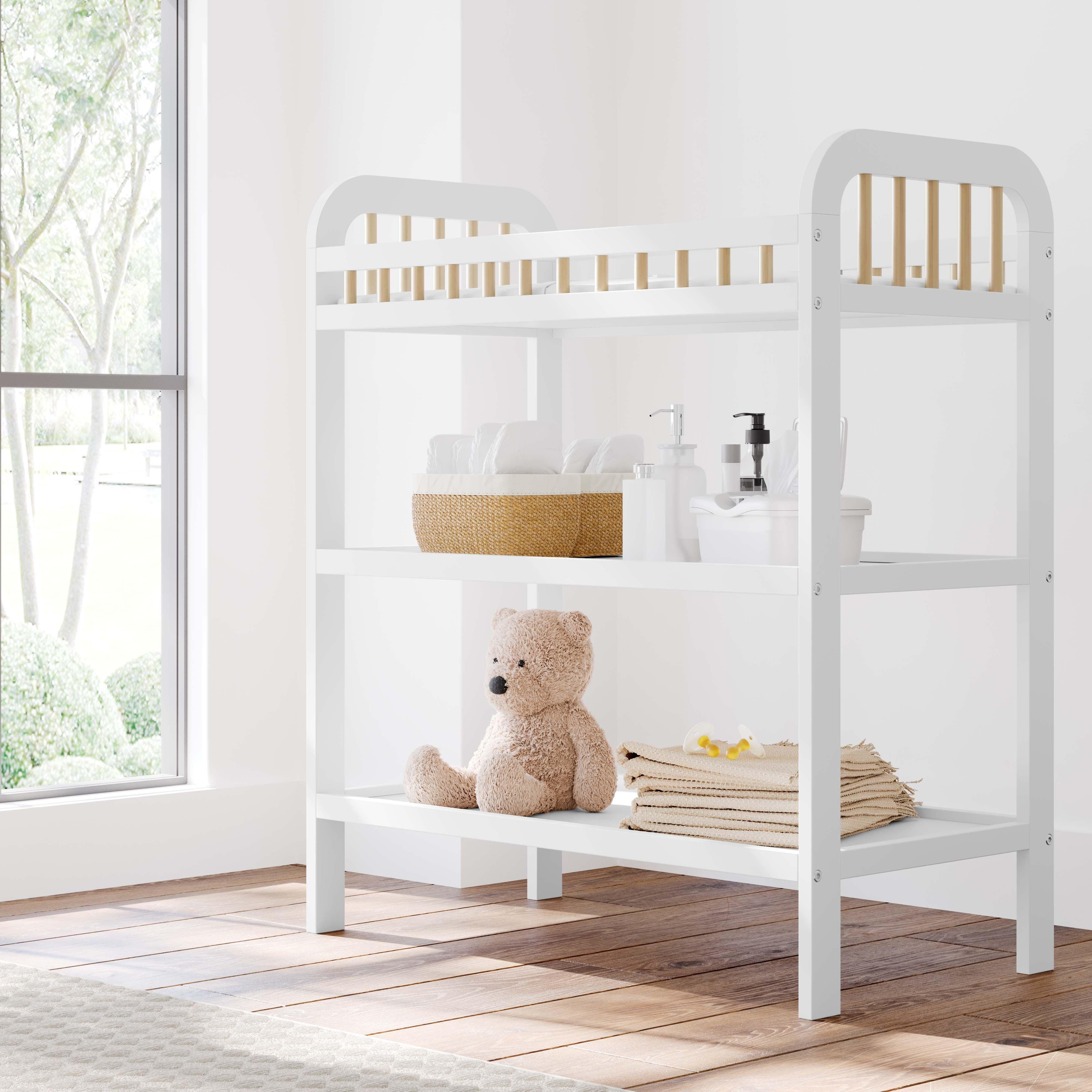 Click here for Storkcraft Pasadena Changing Table  White/Driftwoo... prices