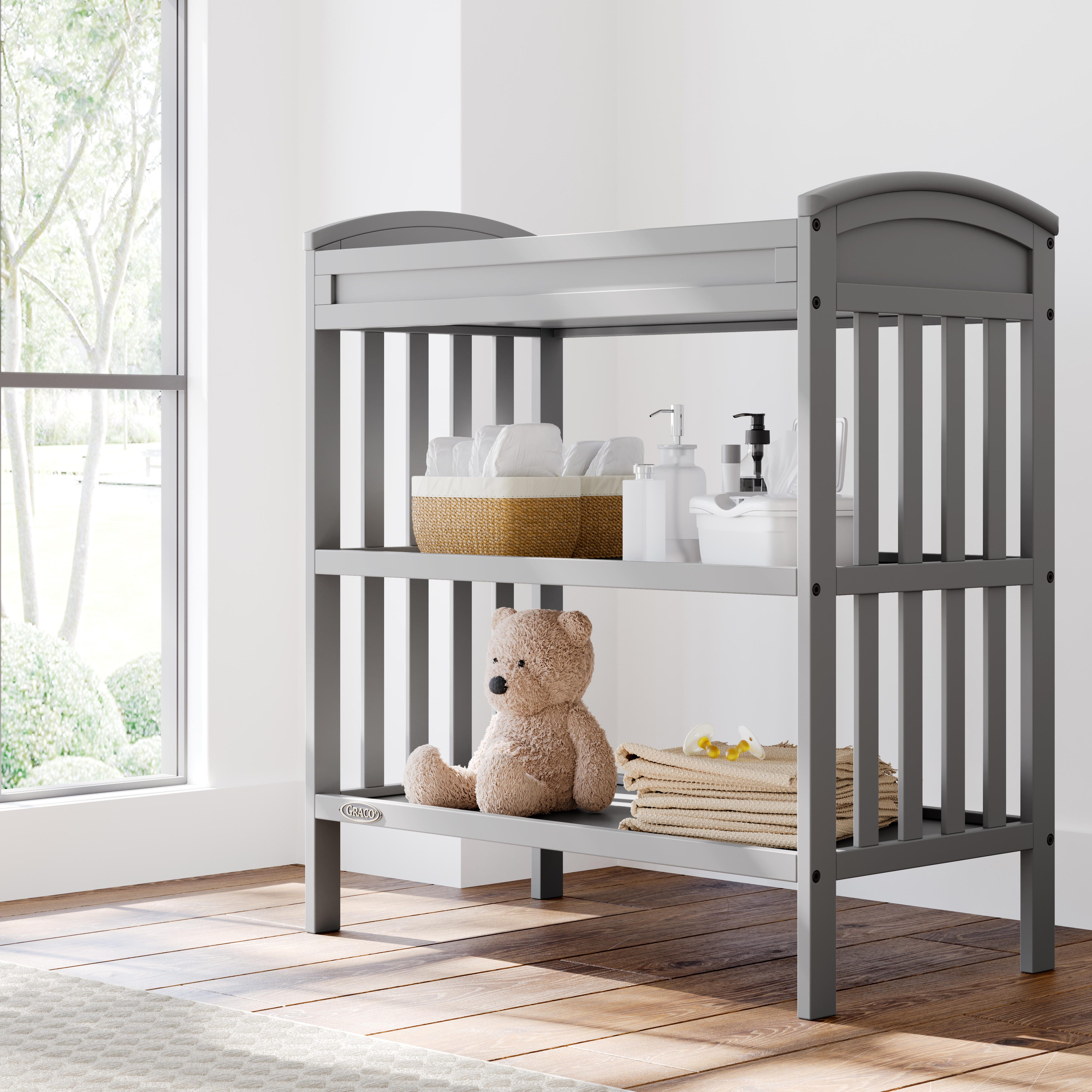 Click here for Graco Benton Changing Table  Pebble Gray prices