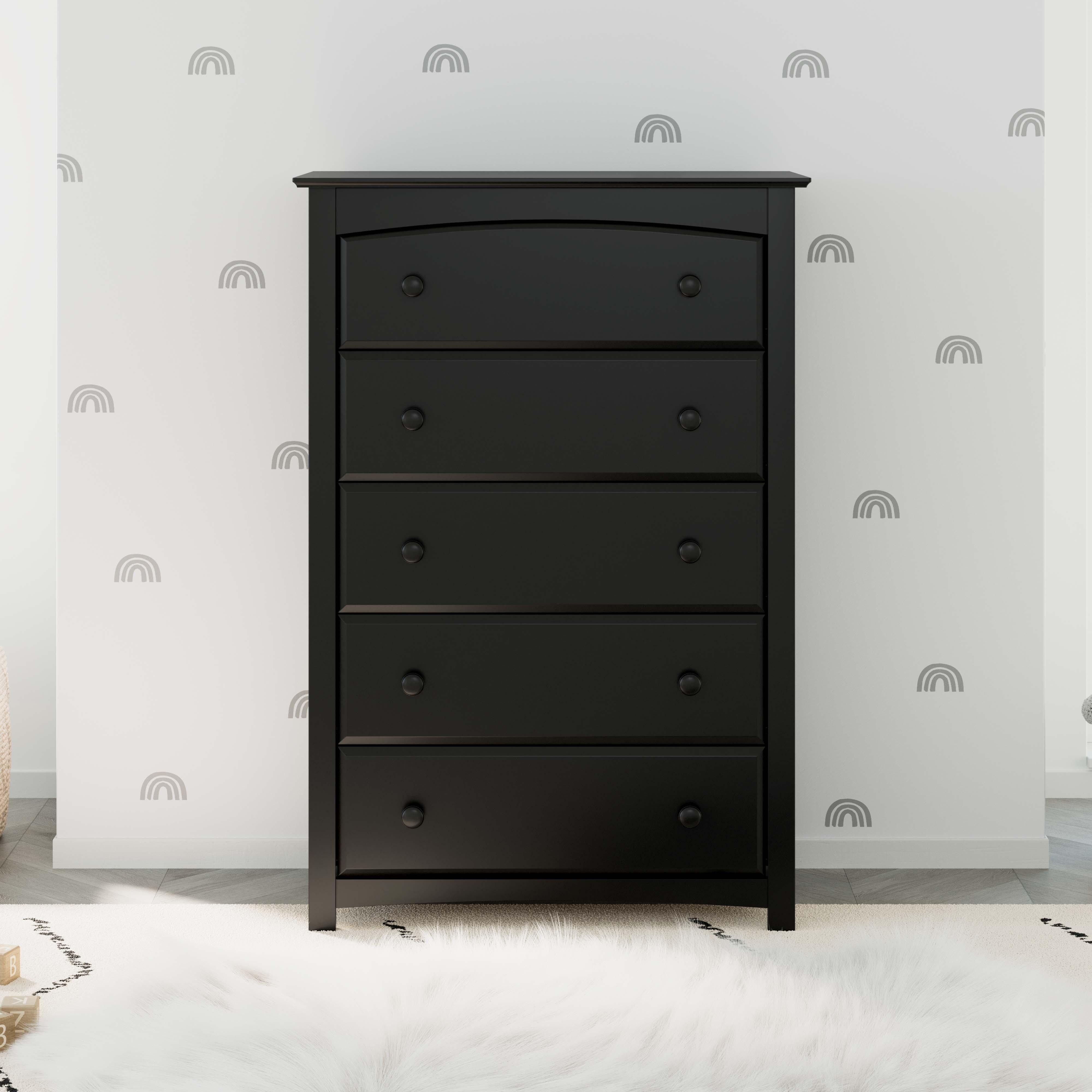 Click here for Storkcraft Kenton 5 Drawer Dresser  Black prices