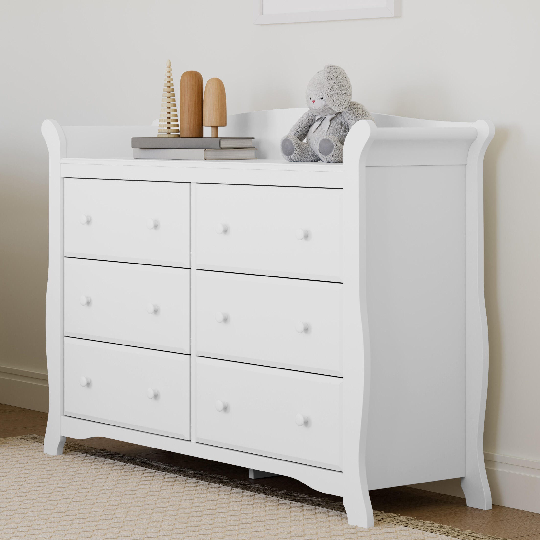 Click here for Storkcraft Avalon 6 Drawer Double Dresser  White prices