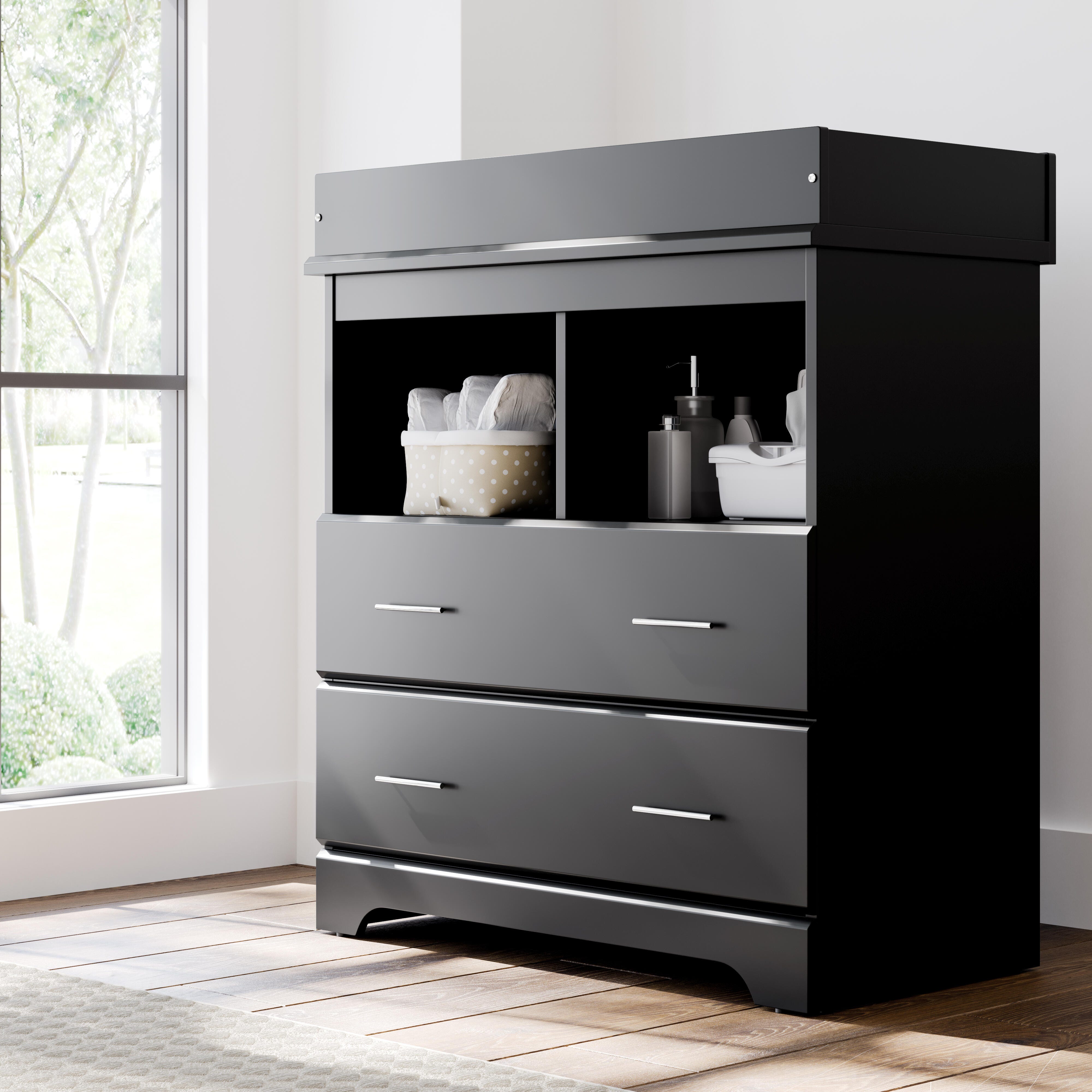 Click here for Storkcraft Brookside 2-Drawer Changing Chest  Blac... prices