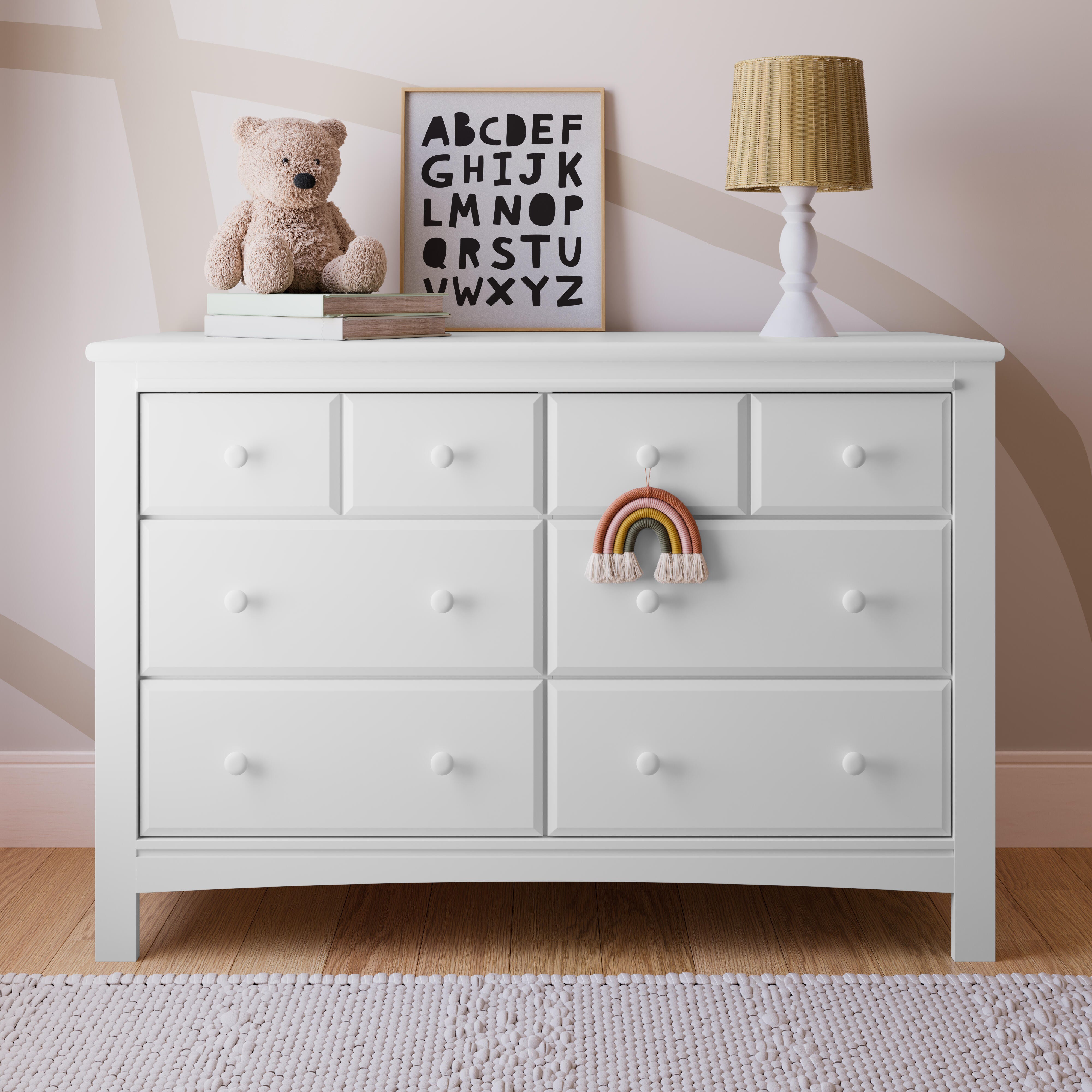 Click here for Graco Benton 6 Drawer Double Dresser  White prices