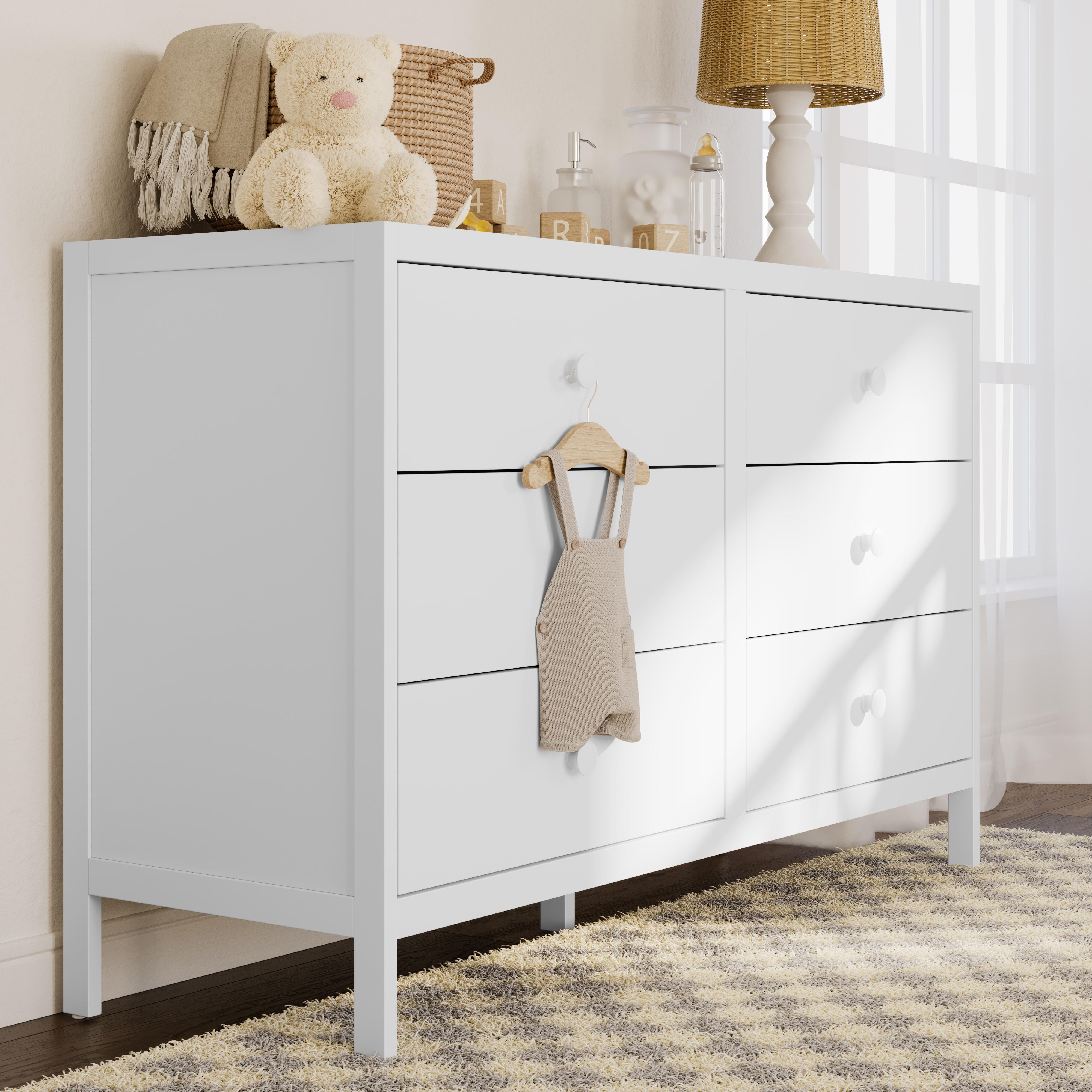 Click here for Graco Universal 6 Drawer Double Dresser  White prices