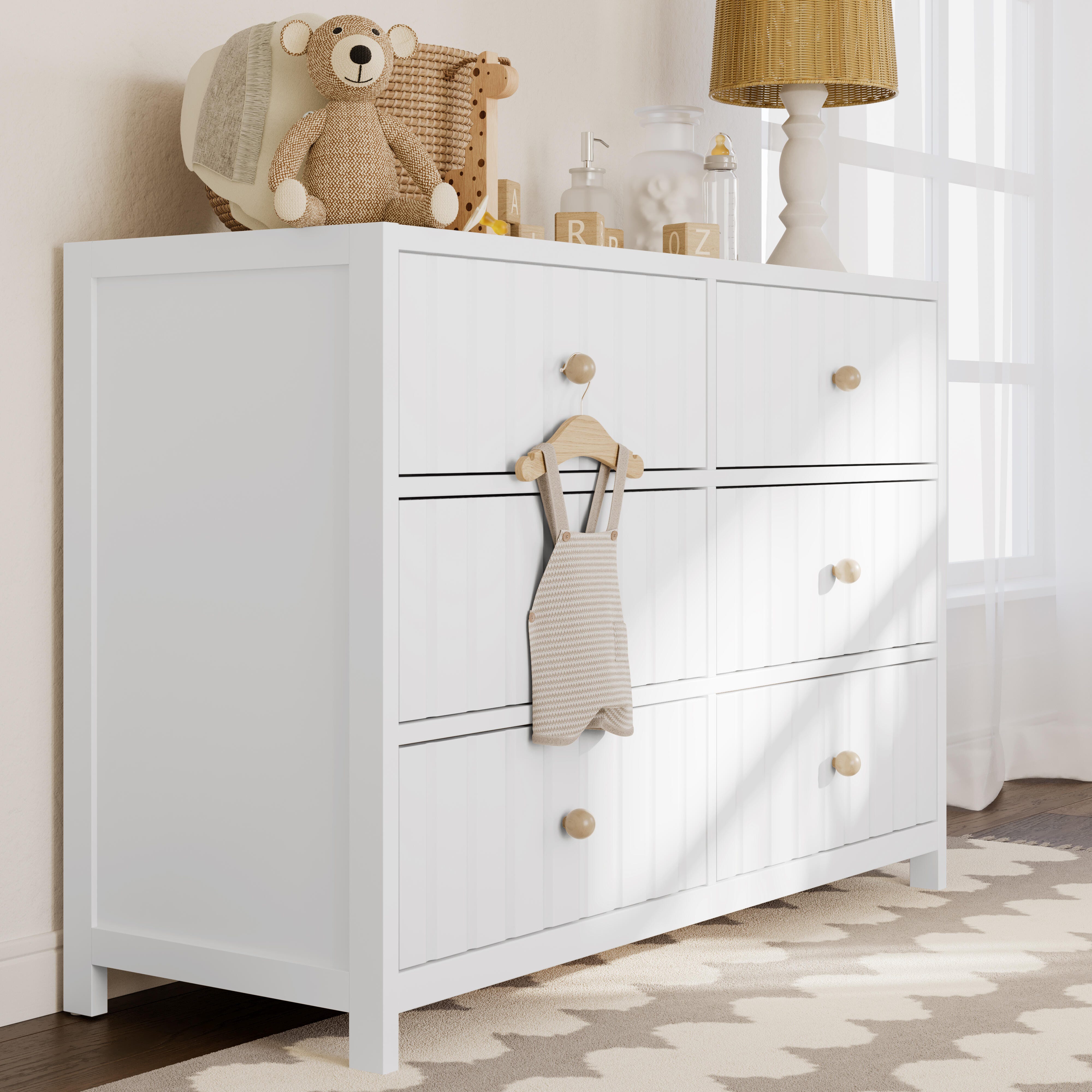 Click here for Graco Teddi 6 Drawer Double Dresser  White prices