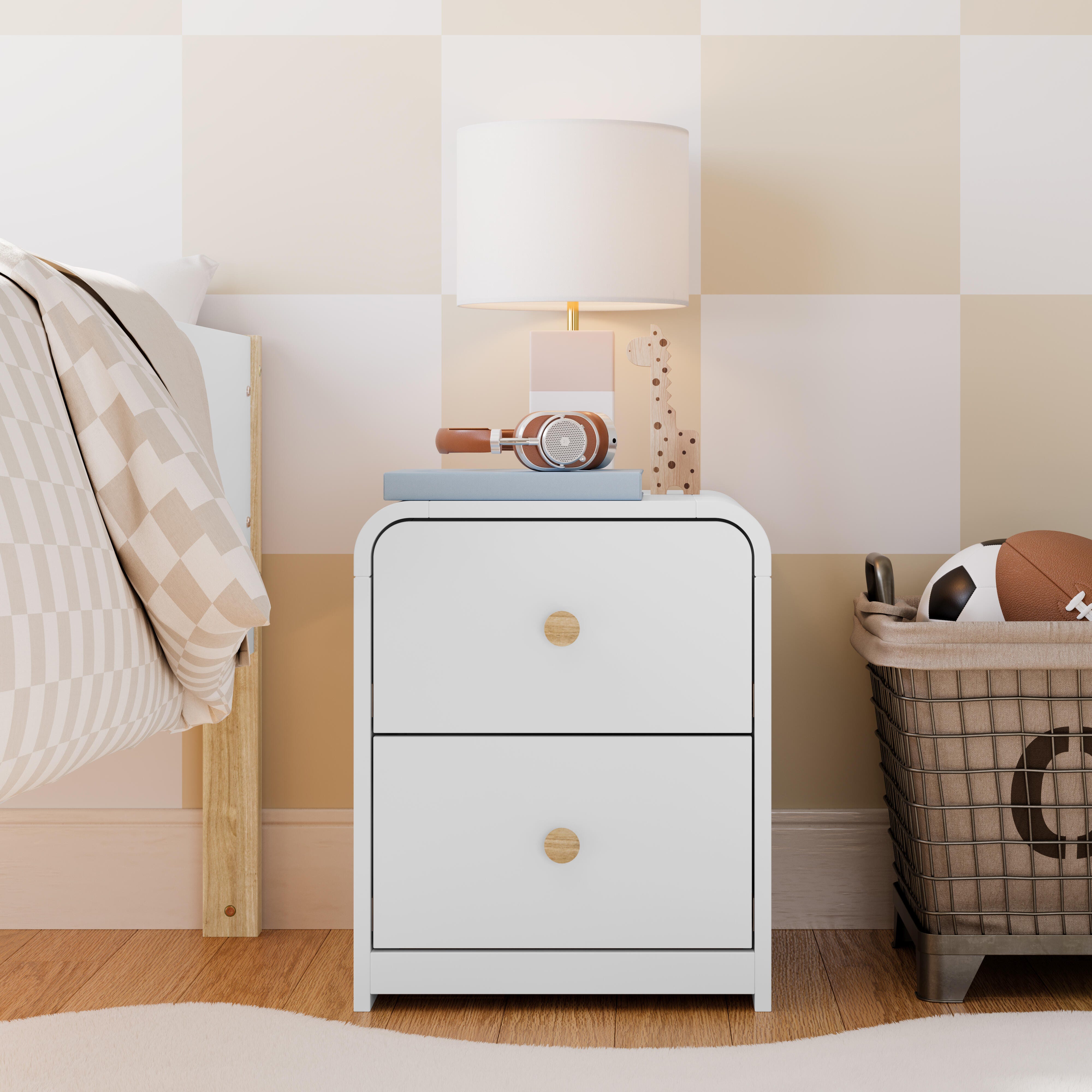 Click here for Storkcraft Next Santos 2 Drawer Nightstand  White prices
